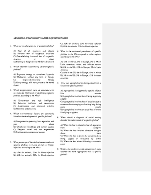 Ravens-sheet - RAVEN'S ANSWER SHEET - Abnormal Psychology - RAVEN ...