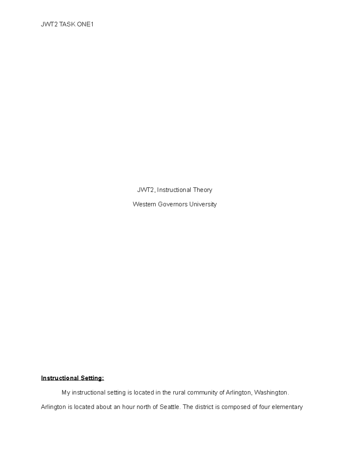 JWT TASK 1 Addressing Learning Challenges - JWT 2 - WGU - Studocu