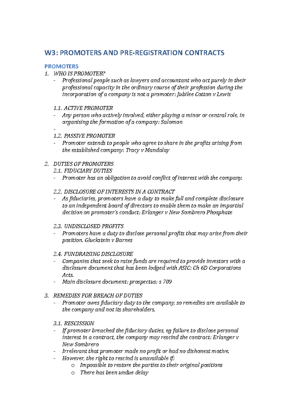 Promoters - W3: PROMOTERS AND PRE-REGISTRATION CONTRACTS PROMOTERS 1 ...