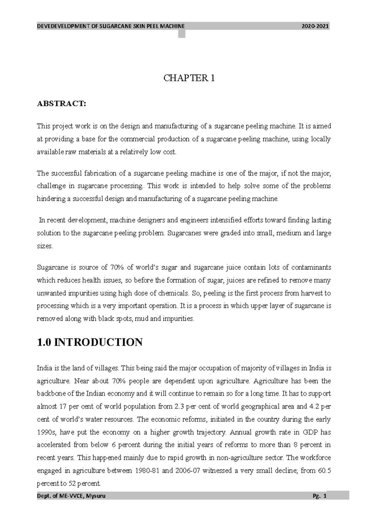 GRP 30 Project P2 Final - CHAPTER 1 ABSTRACT: This project work is on the design and ...