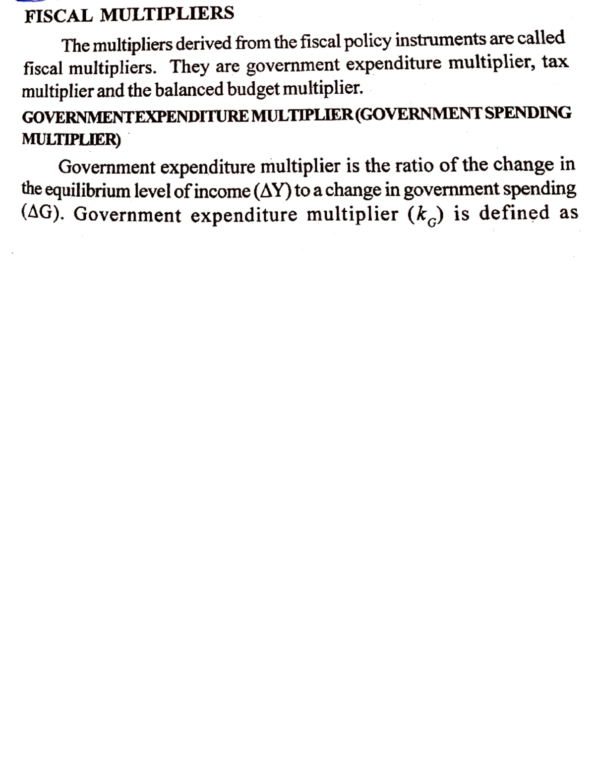 2nd sem BA ECONOMICS-MACRO : Fiscal multipliers - FISCAL MULTIPLIERS ...