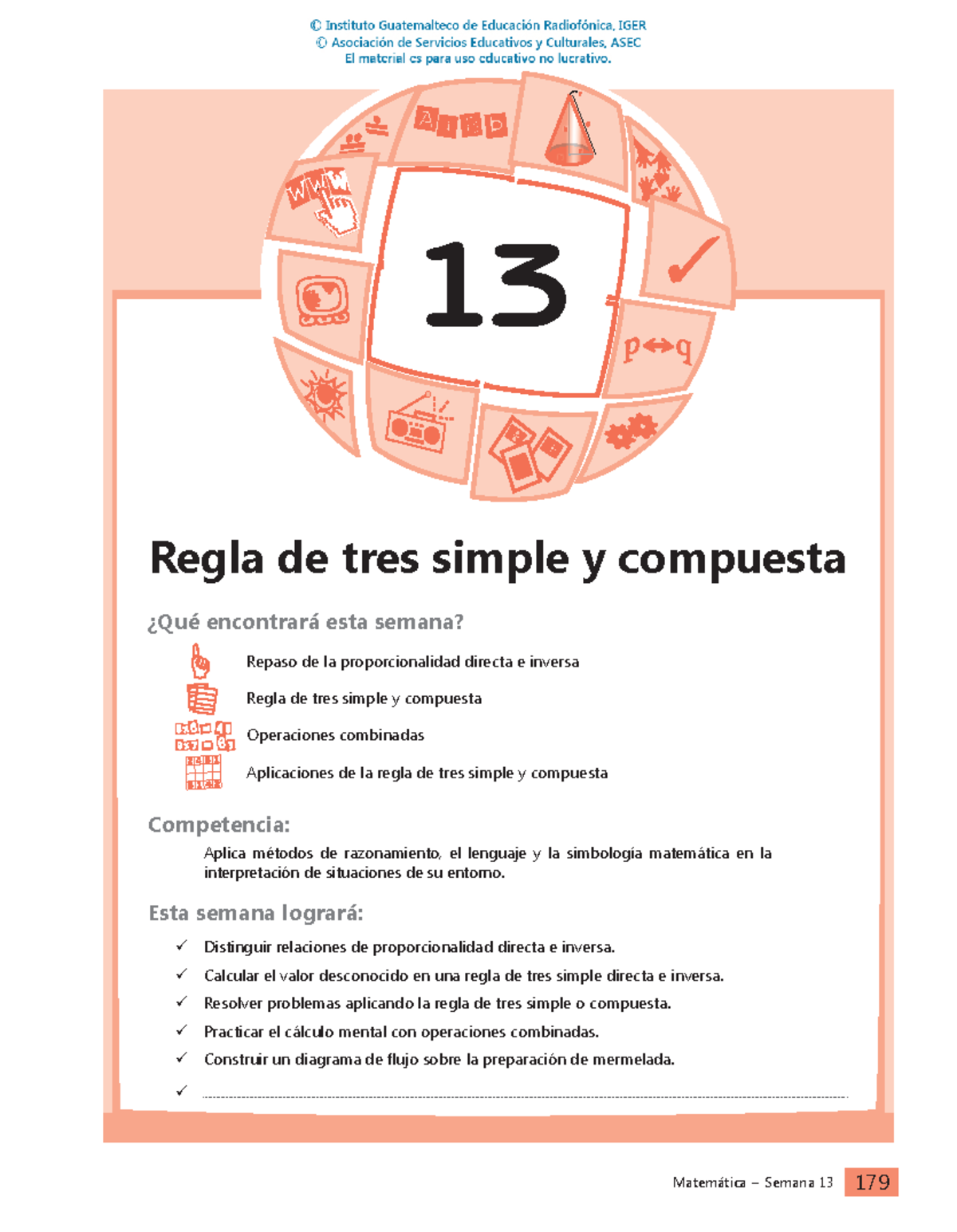 IGER-3 - Matematicas puras - 13 Regla de tres simple y compuesta ¿Qué encontrará esta semana ...