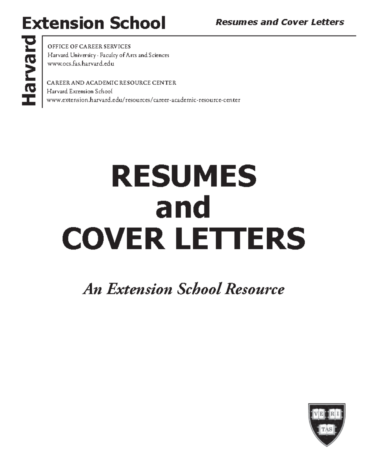 Harvard Style CV - This is good - Harvard RESUMES and COVER LETTERS ...