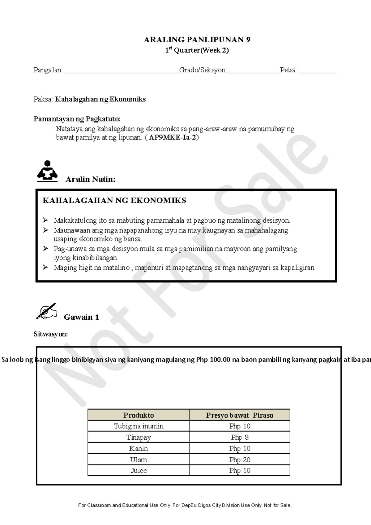 Module-Q1- WEEK-2-3 - NOTES - For Classroom and Educational Use Only ...