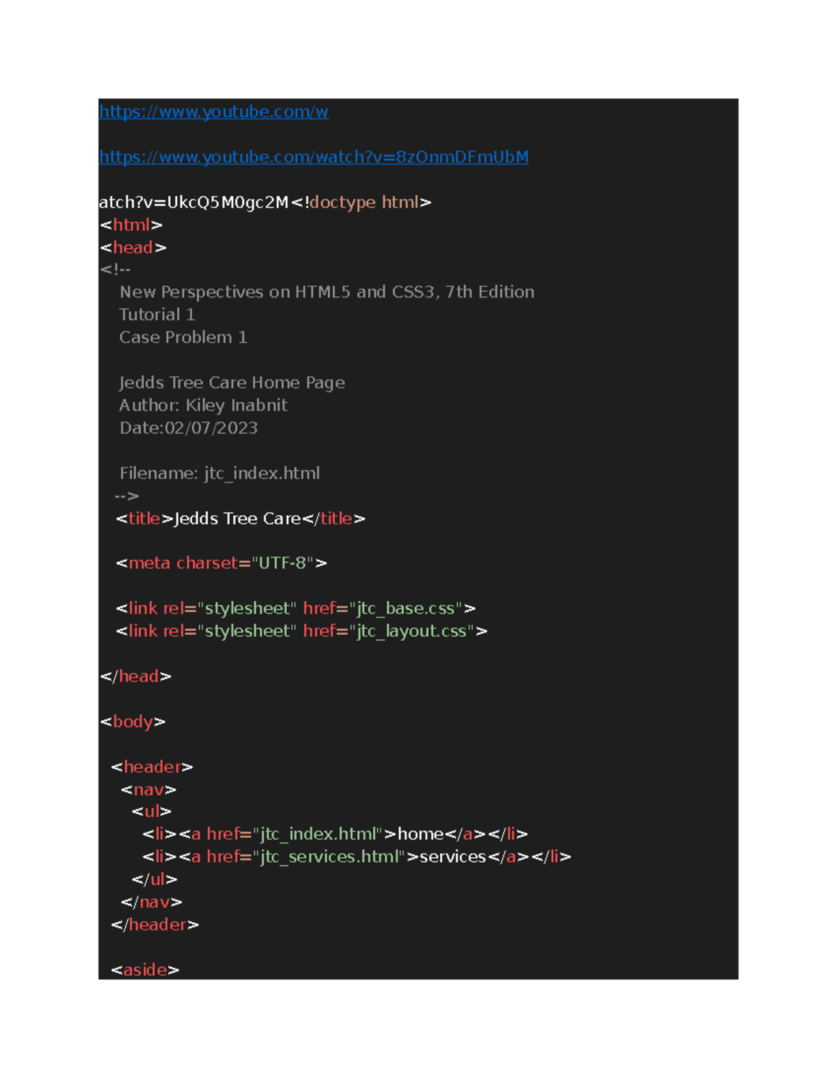 T1 coding assignment CS 202 - youtube/w youtube/watch?v=8zOnmDFmUbM ...