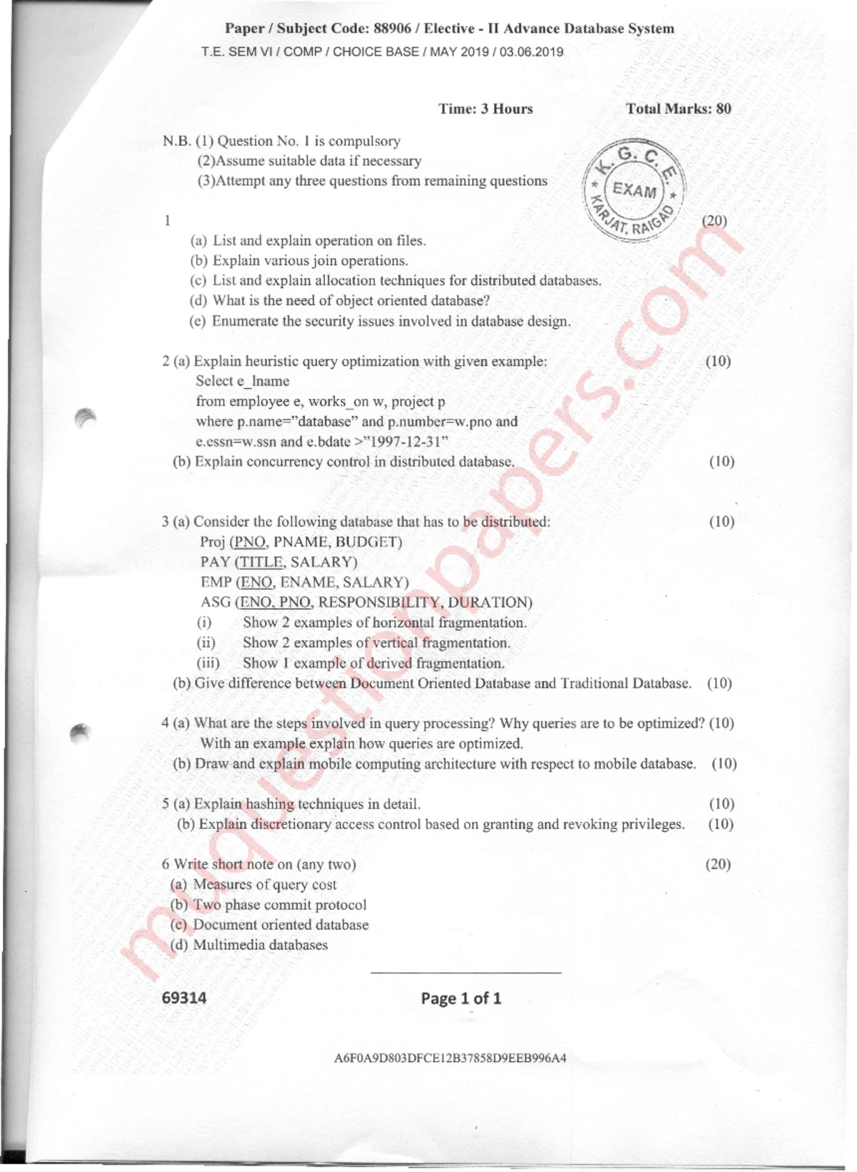 TE-Comps SEM6 ADS- Cbcgs MAY19 - Computer Engineering - Studocu