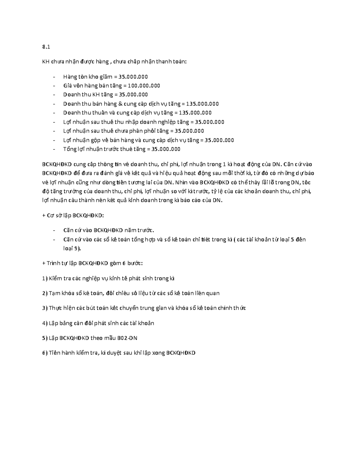 KTTC BT23 - kế toán tài chính - 8. KH ch ưa nh n đ ậ ược hàng , ch ưa chấấp nh n thanh toán: ậ ...