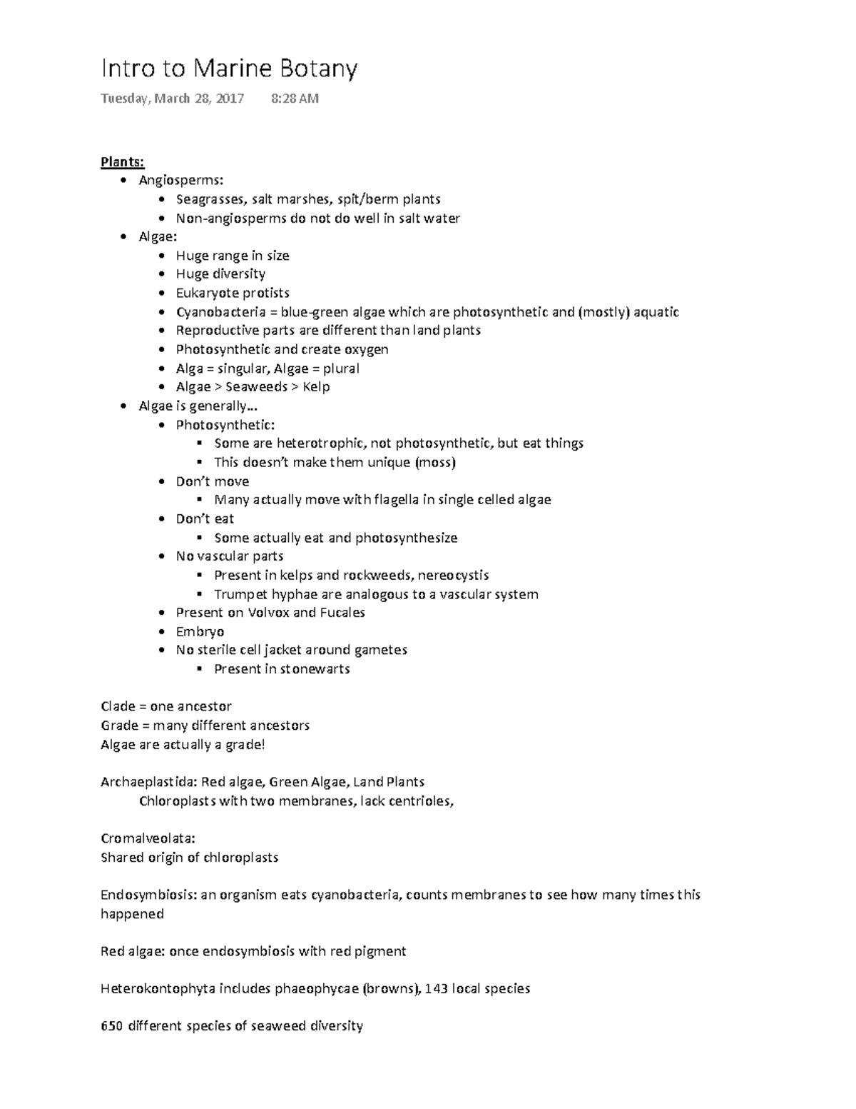 Merged Marine Botany Notes Warning Tt Undefined Function 32 Warning Tt Undefined Function