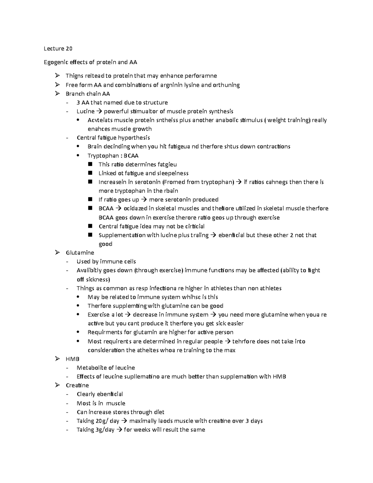 Lec 20 - class notes for lecture 20 - Lecture 20 Egogenic effects of ...