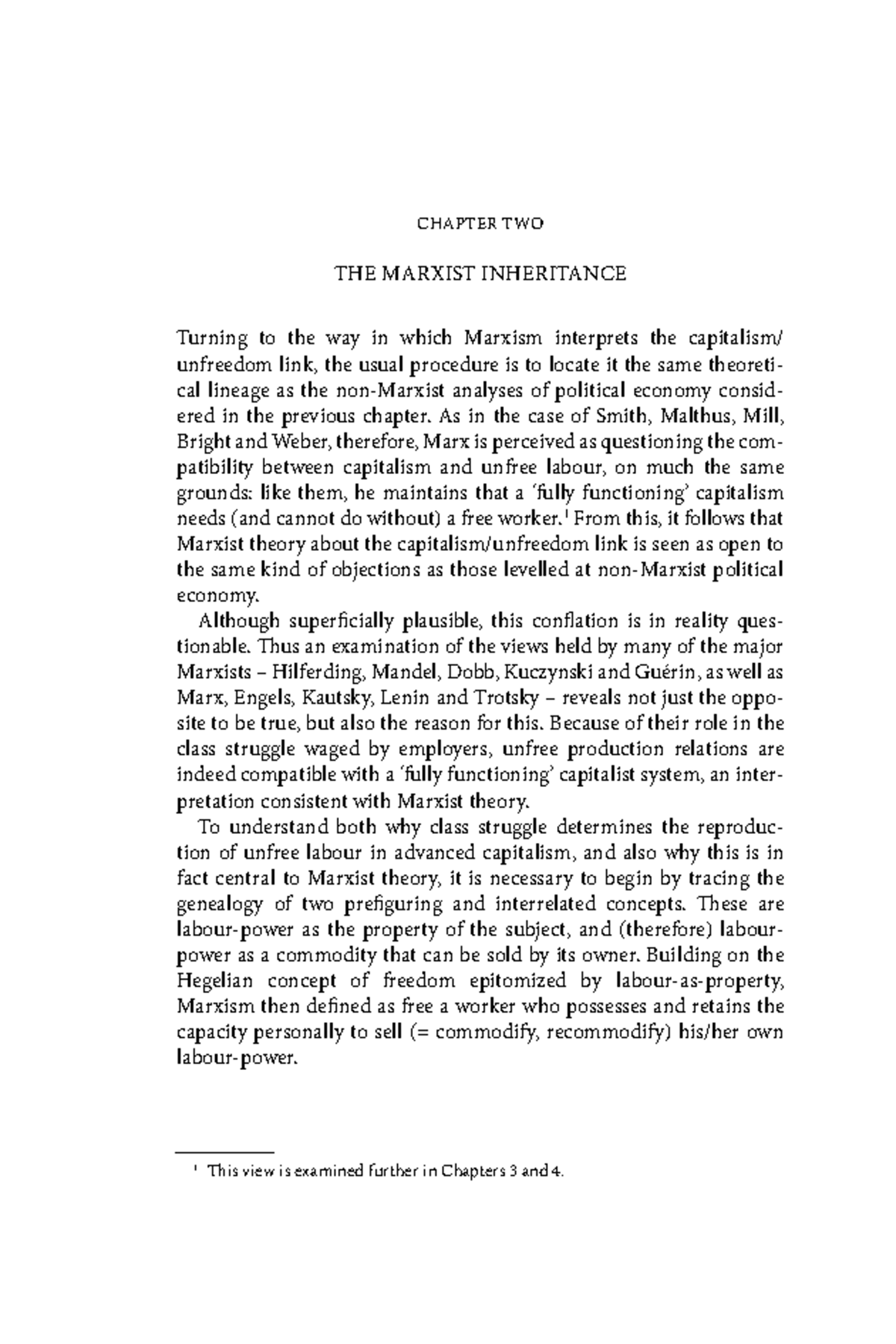 Readings IN Critical Theory LECTURE NOTES - 1 This view is examined ...