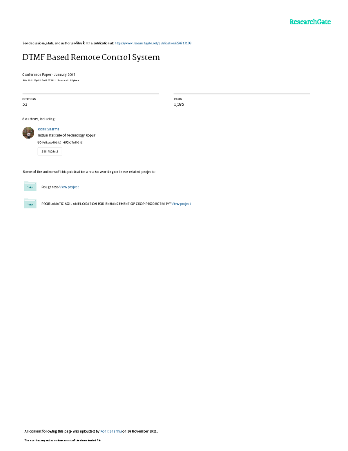 DTMF Based Remote Control System - See discussions, stats, and author ...