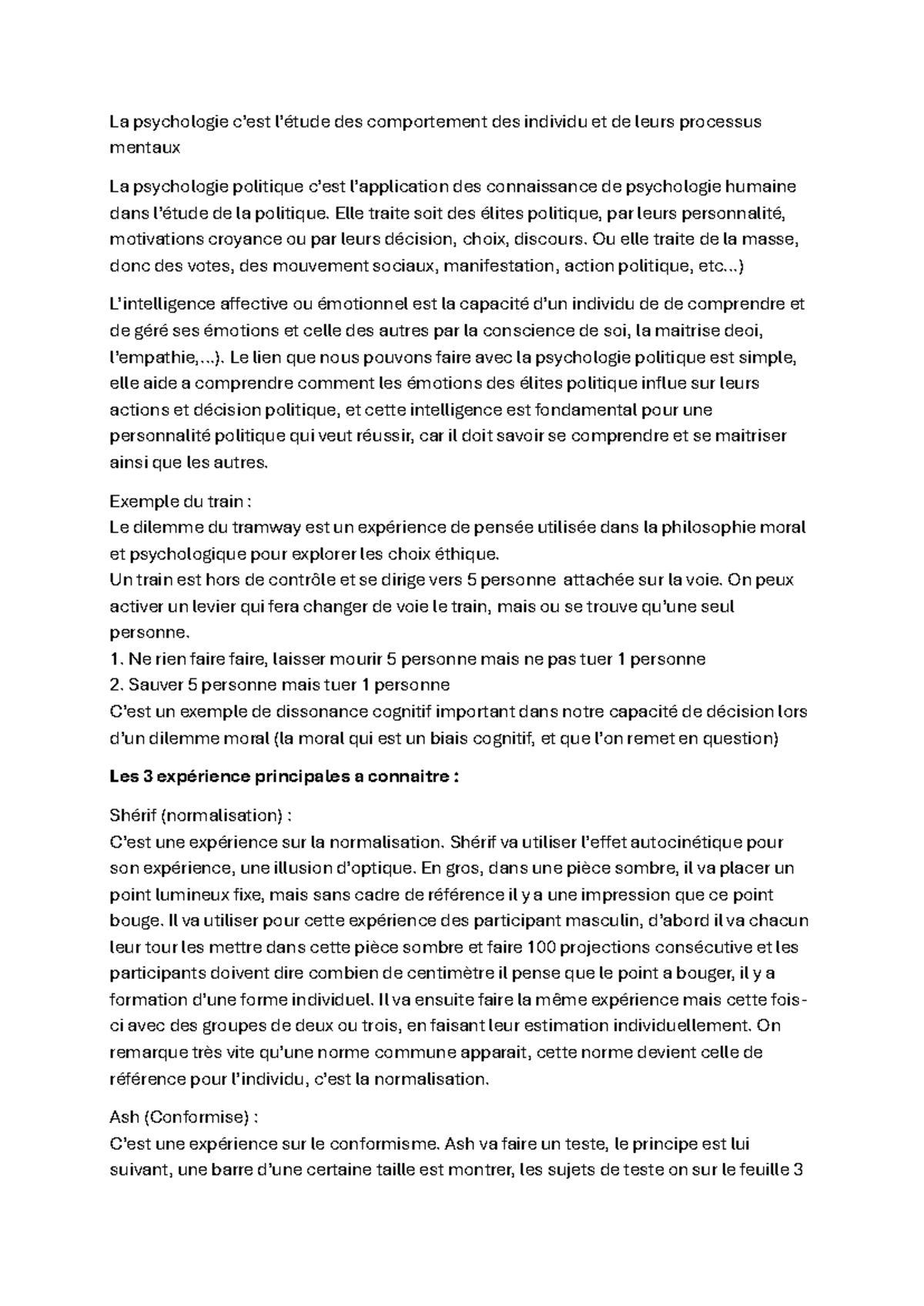 Les expériences principales a connaitre + info en plus - La psychologie ...
