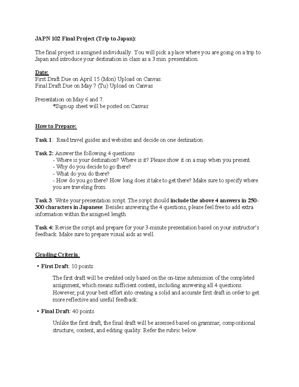 JAPN 102 Final Project - JAPN 102 Final Project (Trip to Japan): The ...