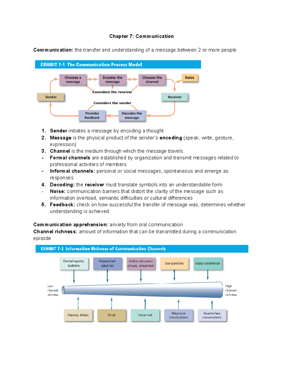 Chapter 7 Communication - Chapter 7: Communication Communication: the ...