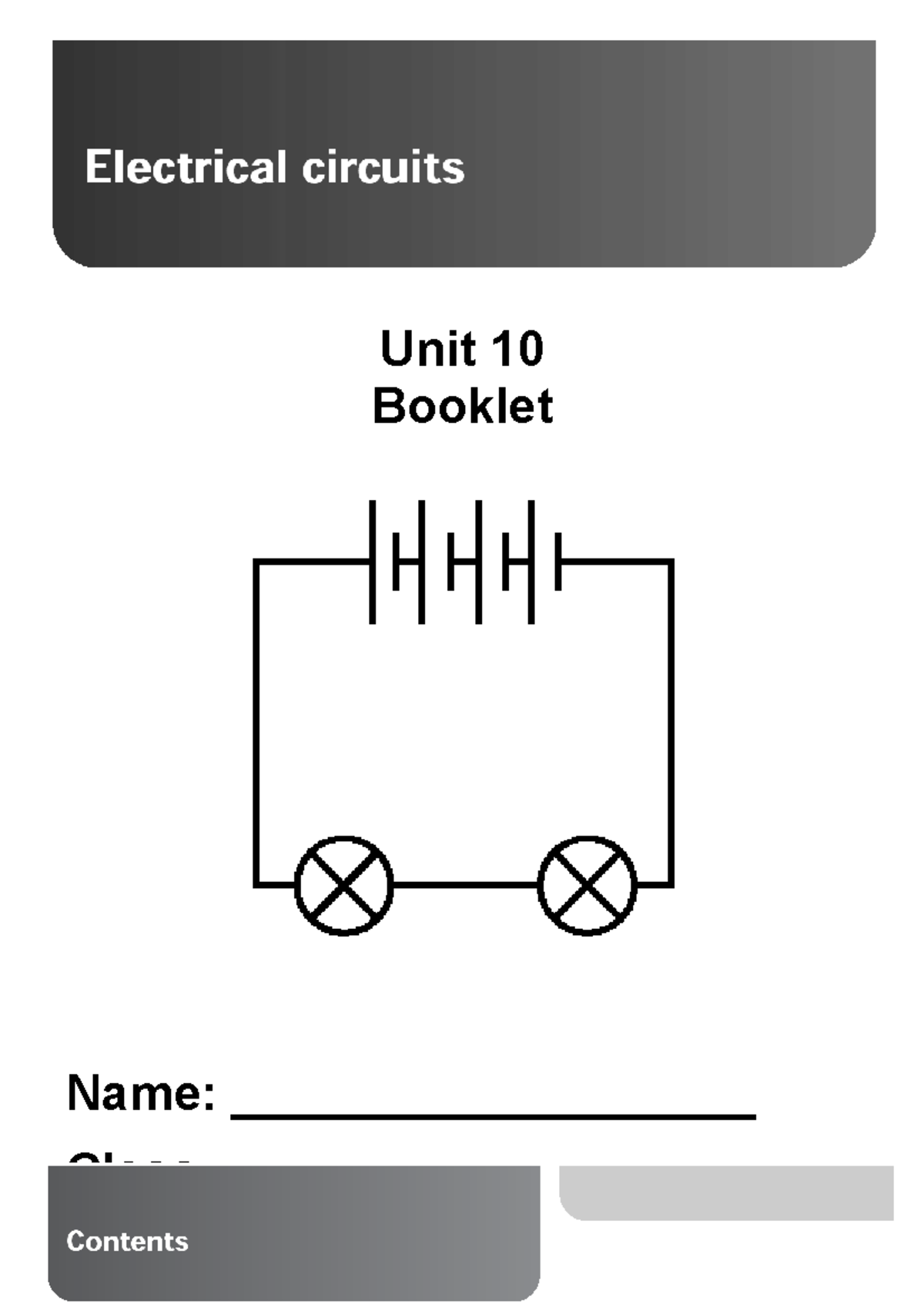Unit 10 Booklet - Part 1 - class take notes - Unit 10 Booklet Name ...