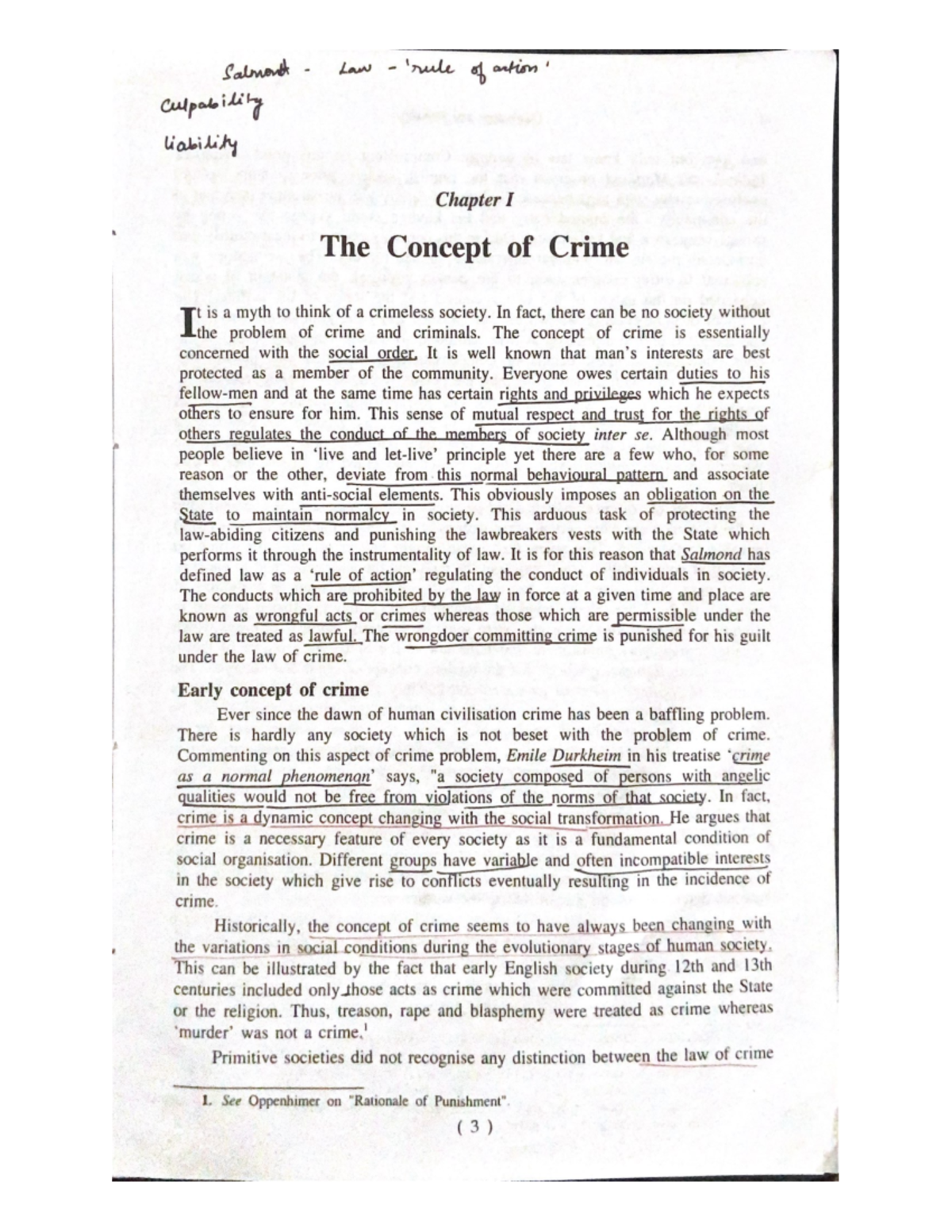 The Concept of Crime - notes - Principles Of Criminal Law - Studocu