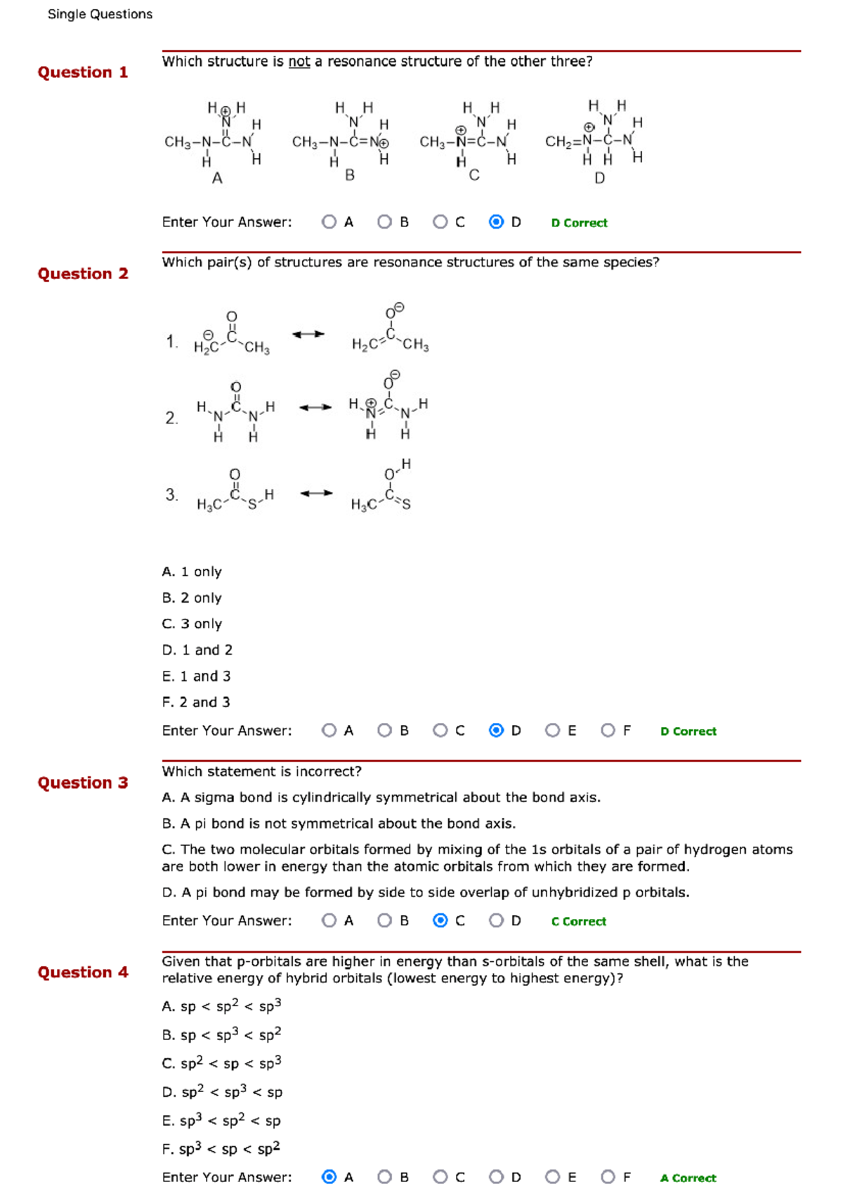 Practice Questions 2 - CHE 321 - SBU - Studocu
