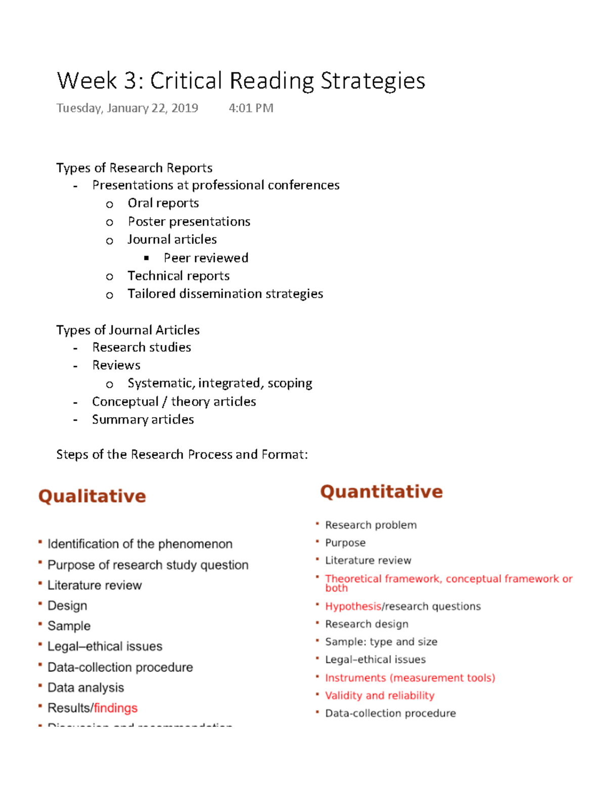 Critical Reading Strategies - Week 3: Critical Reading Strategies ...