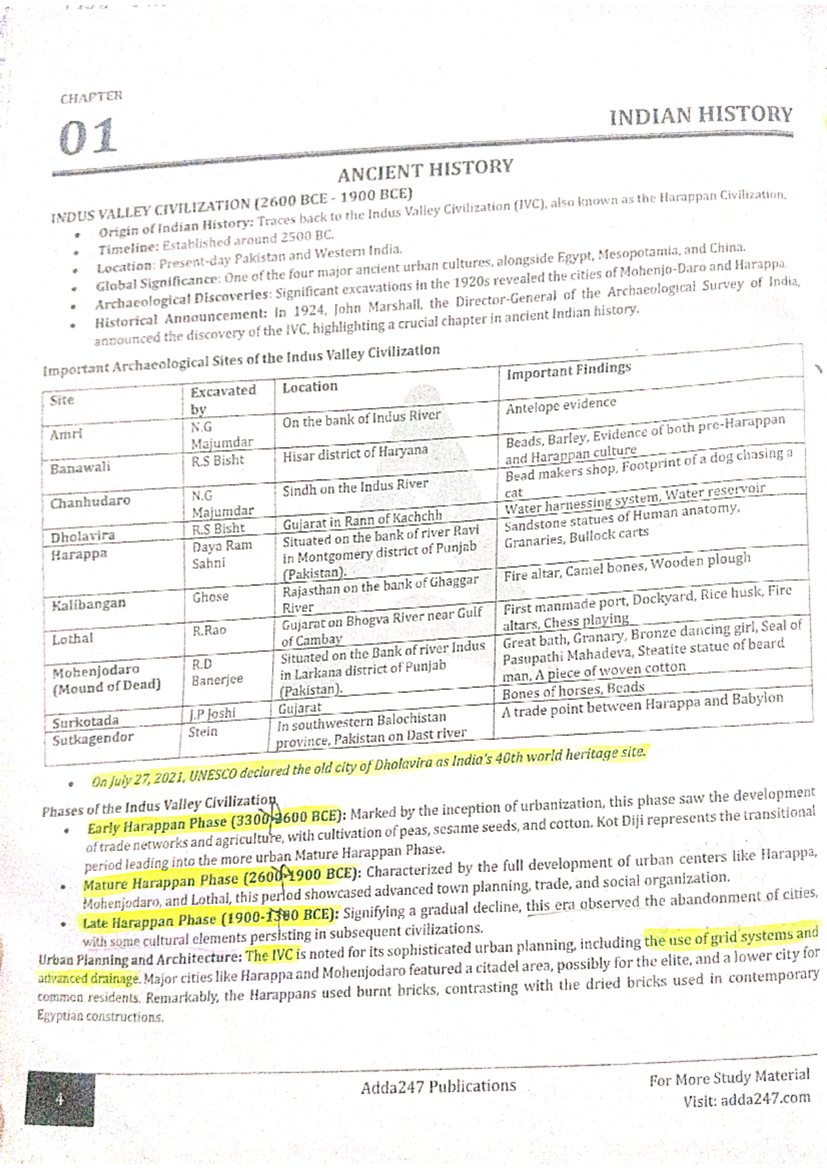 Study material - Assignment - CHAPTER 01 INDIAN HISTORY ANCIENT HISTORY ...