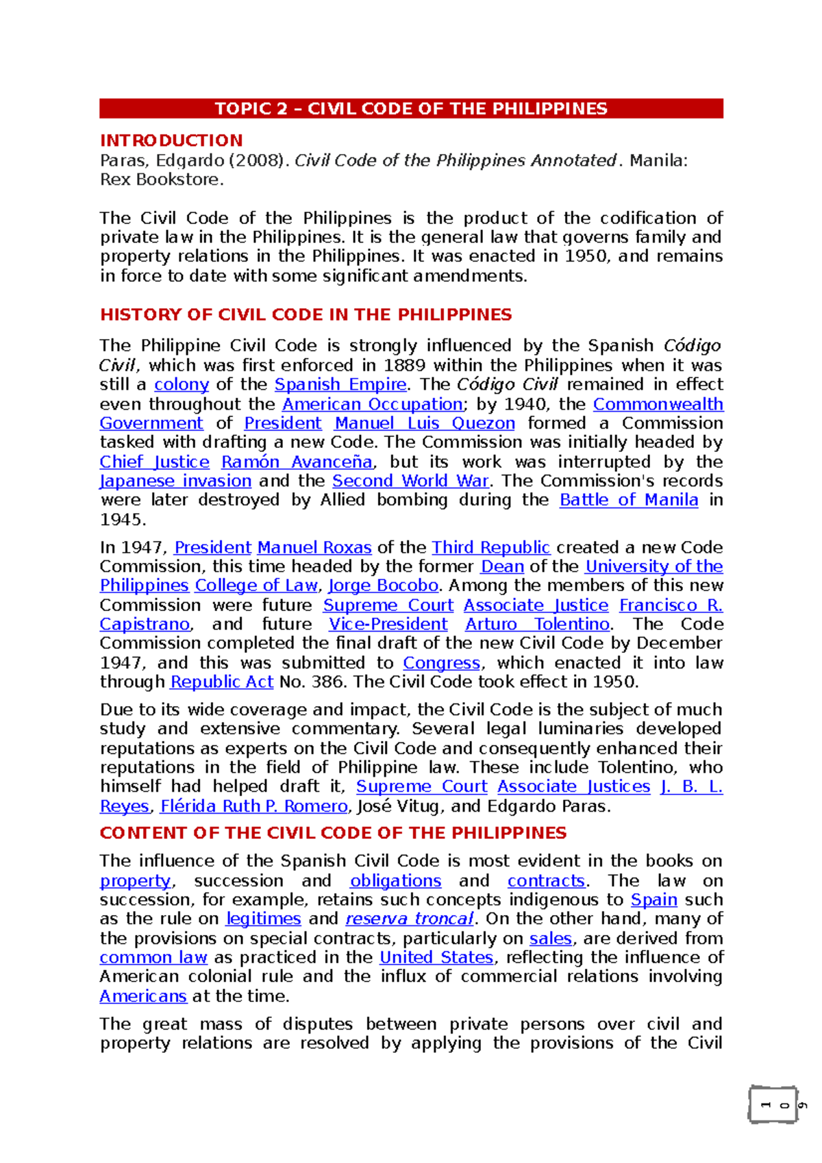 M14-Module-2 - Major 14- Law related Studies - 1 0 9 TOPIC 2 – CIVIL ...