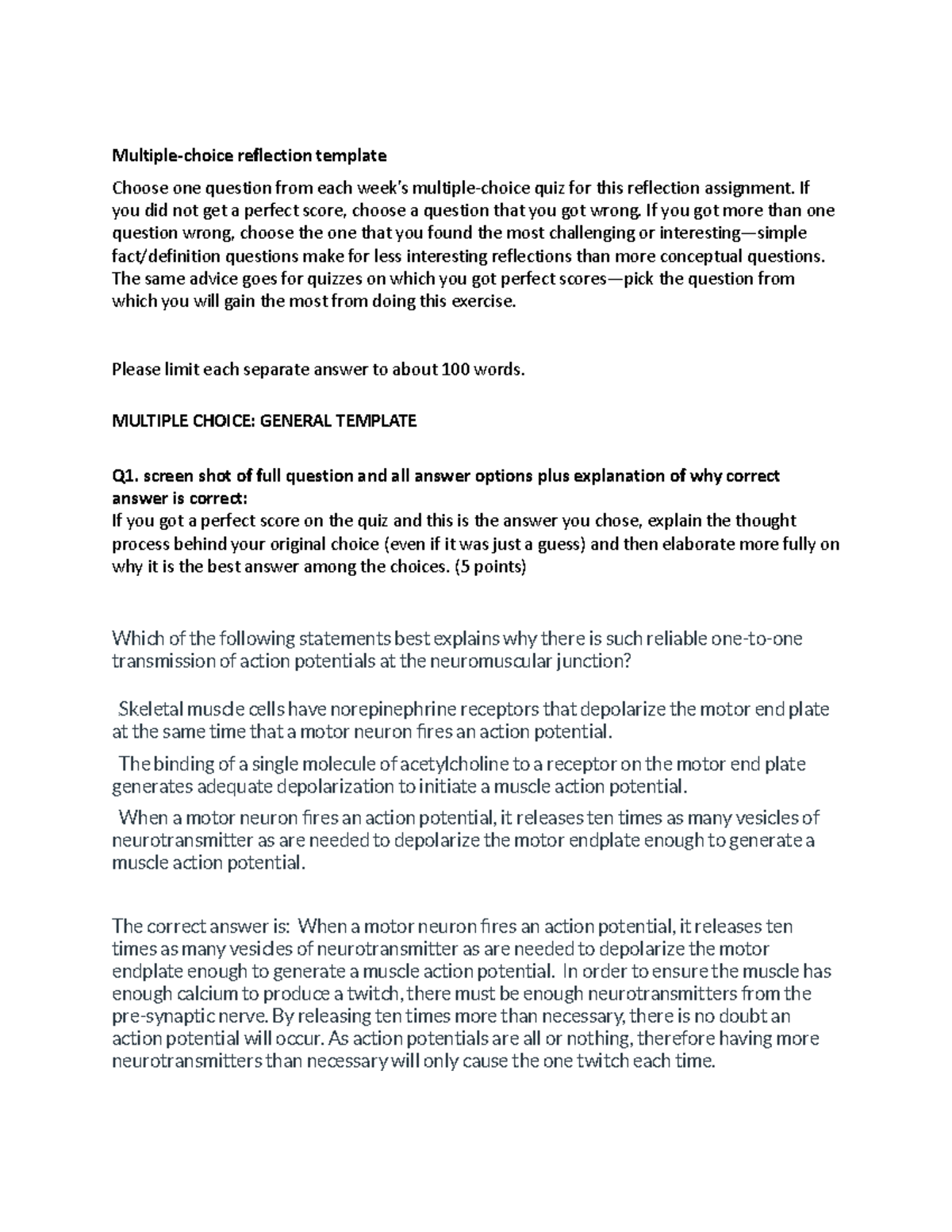 MC 3 Reflection - Multiple-choice reflection template Choose one ...