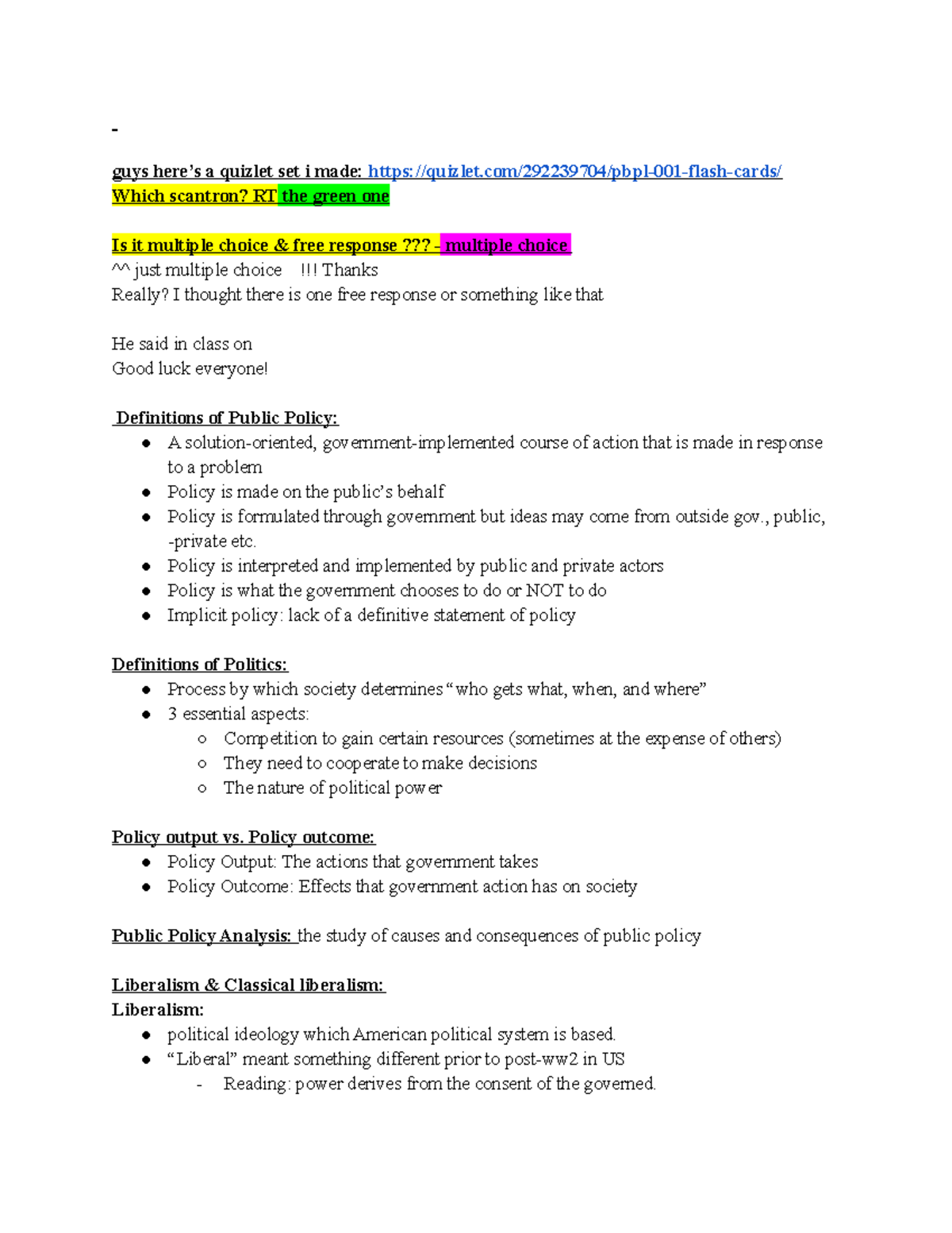 PBPL 001 Review - Lecture notes 1-10 - guys here’s a quizlet set i made ... PBPL 001 Review - Lecture notes 1-10 - guys here’s a quizlet set i made ...