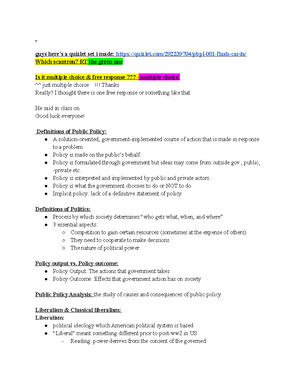 Public Policy final study guide - Public Policy o What the public ...