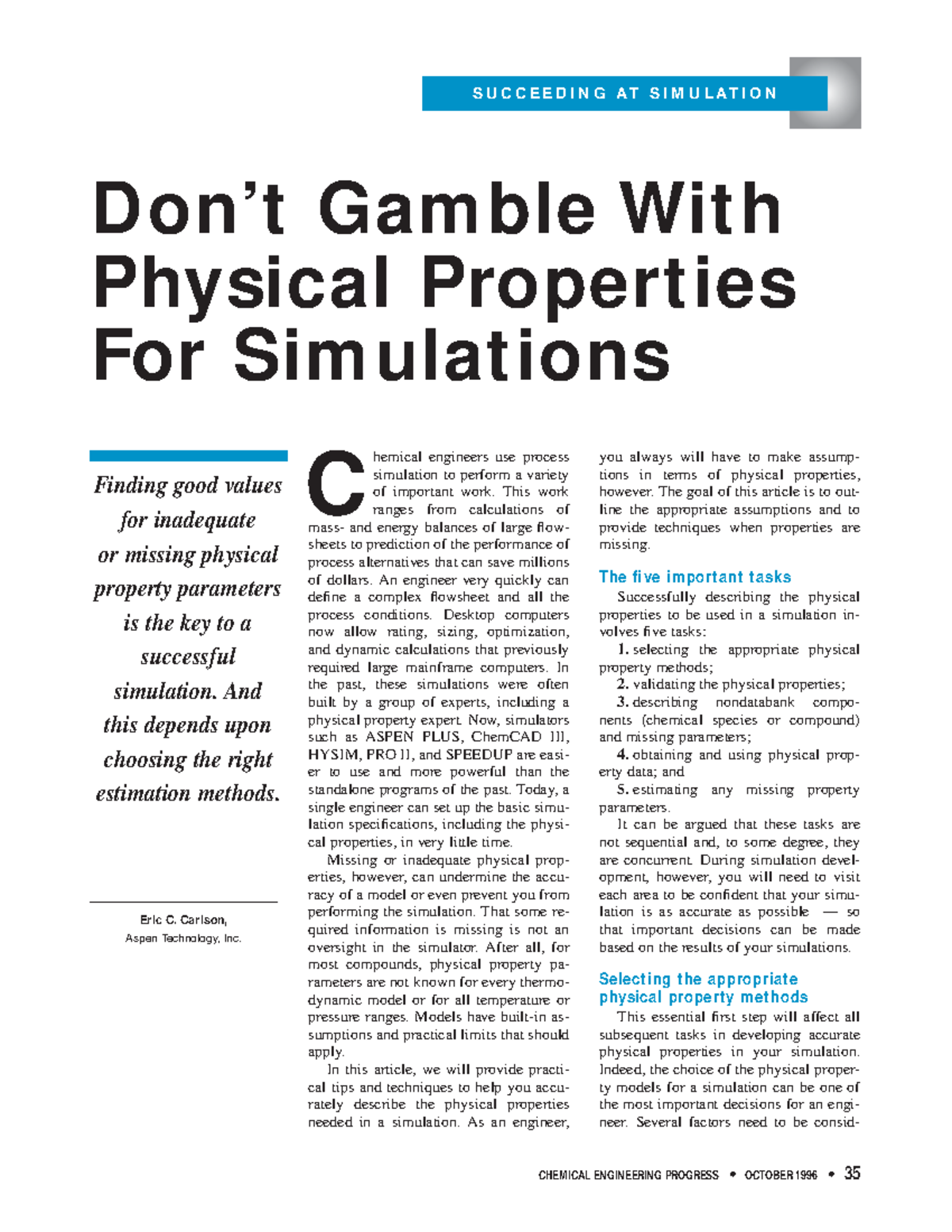 Supplement 1 Property Method - S U C C E E D I N G A T S I M U L A T I ...