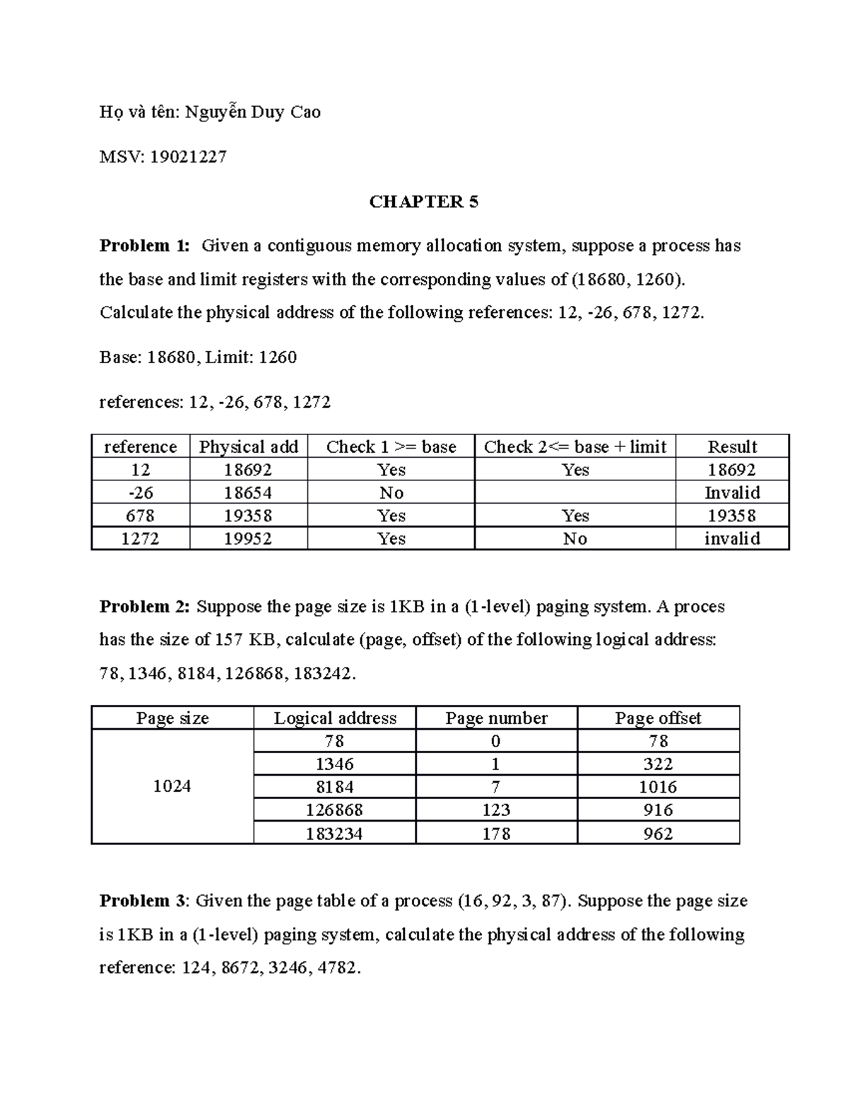 Nguyen Duy Cao 19021227 Chuong 5 - Họ và tên: Nguyễn Duy Cao MSV ...