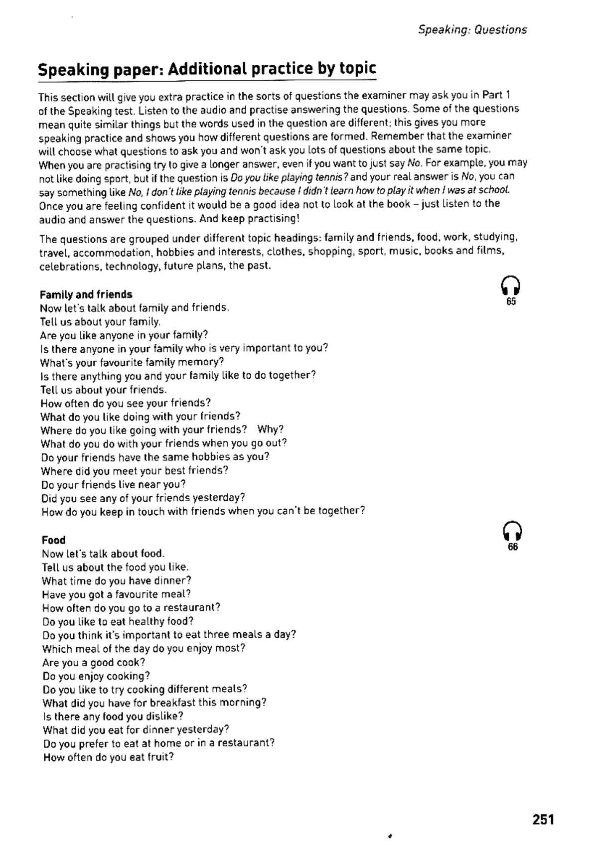 Ppreguntas Speaking B1 - Speaking paper: Additional practice bytopic ...