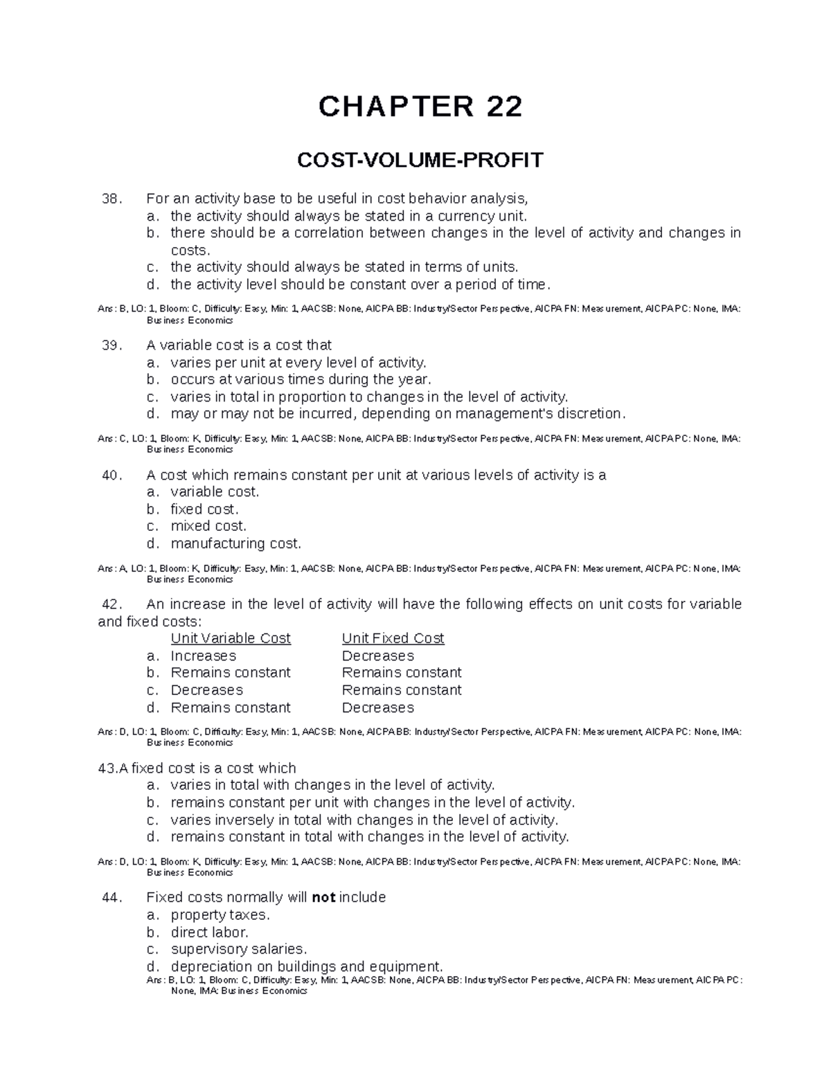 2 Managerial Accounting Chapter 22- with answers - CHAPTER 22 COST ...