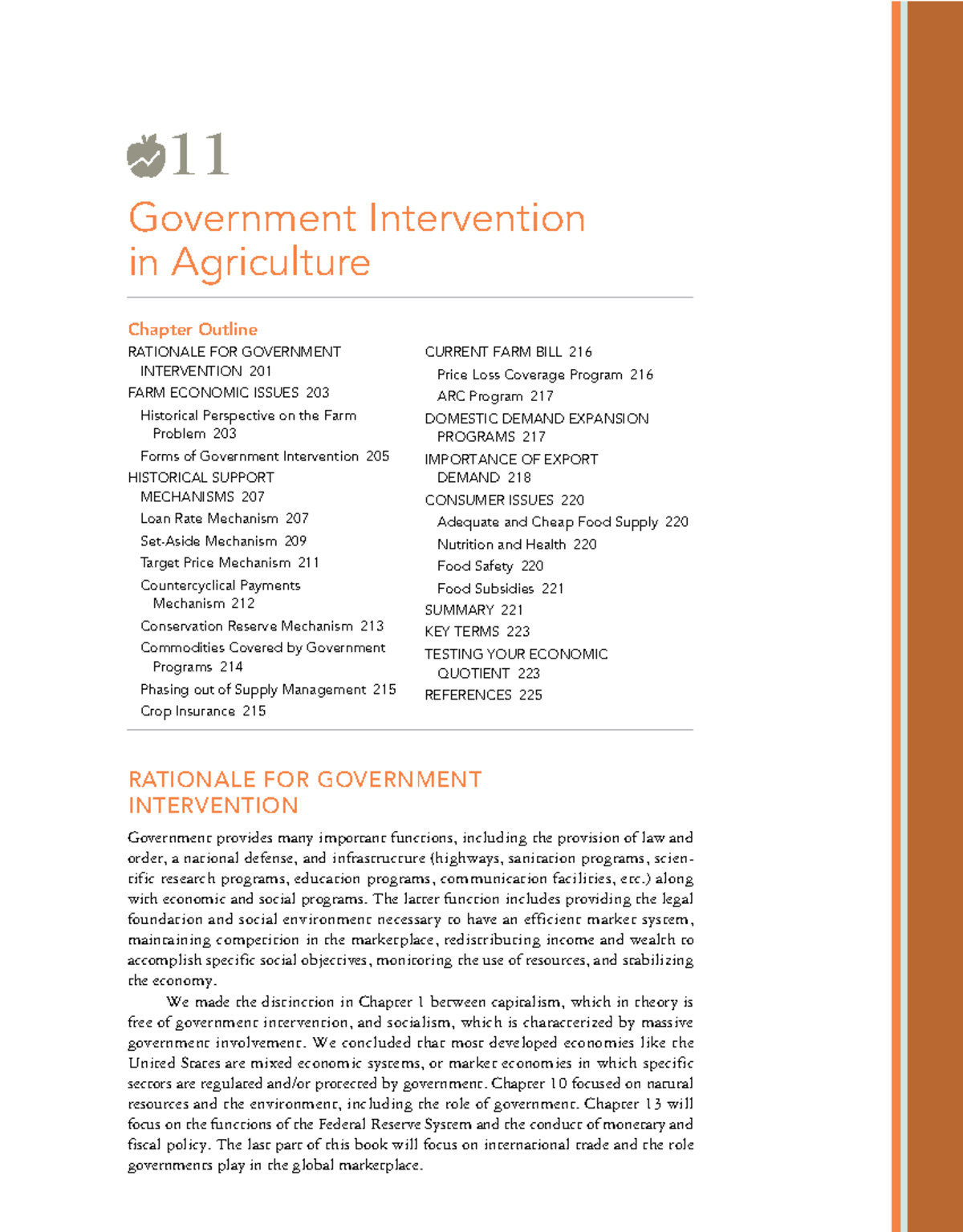 Government and agriculture - Rationale foR GoveRnment inteRvention ...