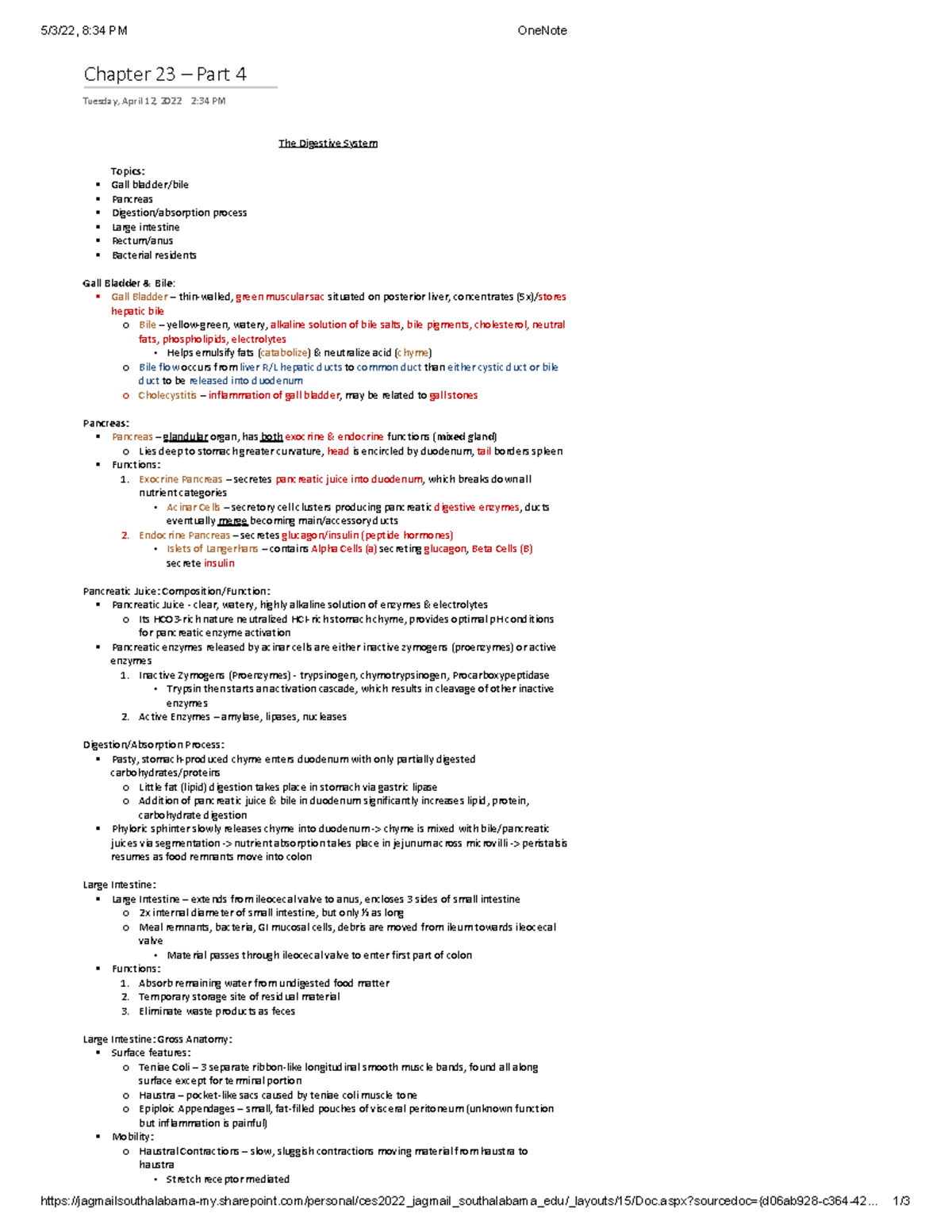 Chapter 23 - Part 4 - 5/3/22, 8:34 PM OneNote - Studocu