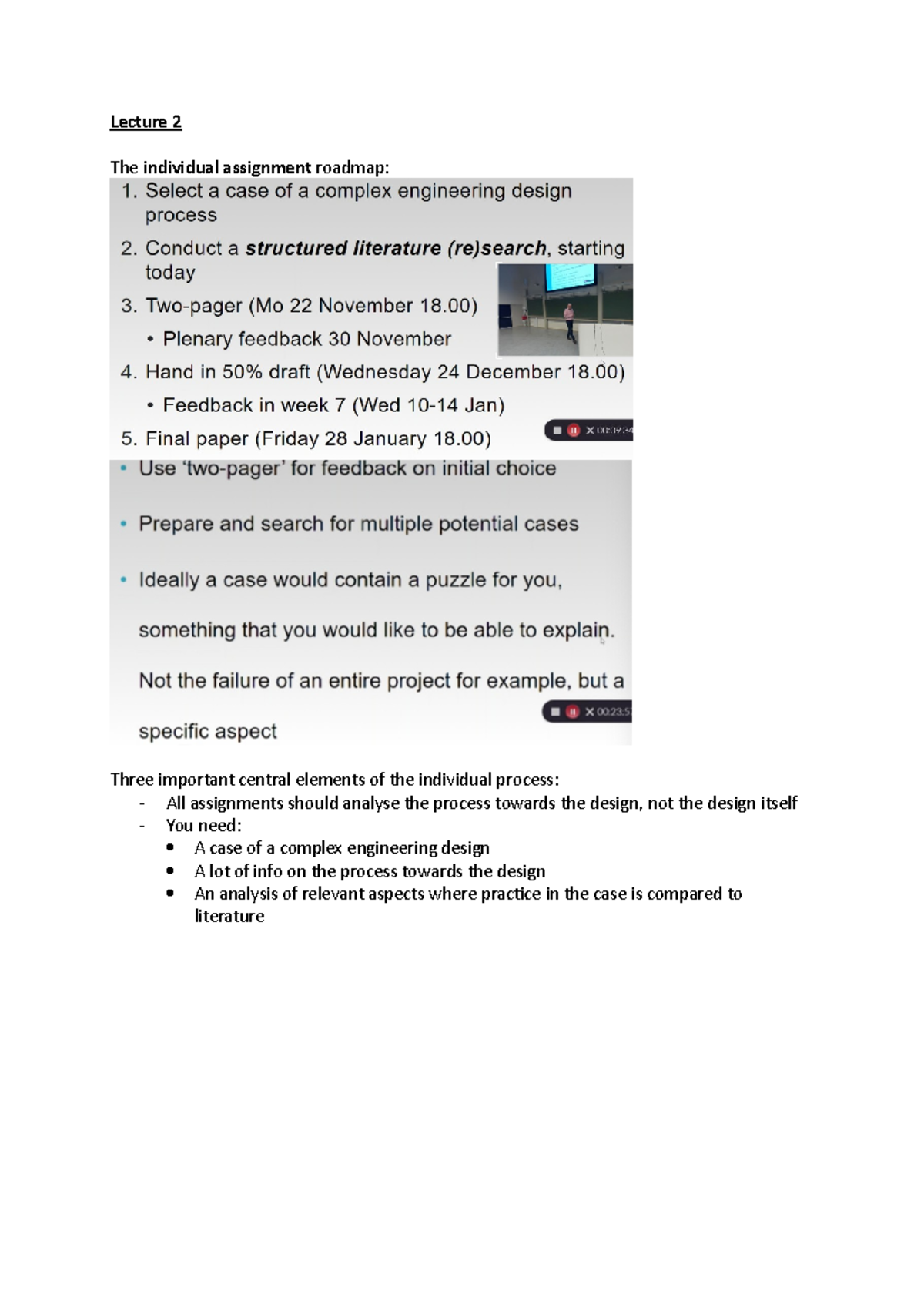 Lecture 2 Managing Multi-actor - Lecture 2 The individual assignment ...