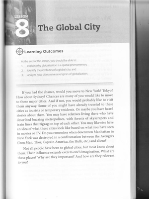 Unit 3 Lesson 10 The Contemporary World - Studocu