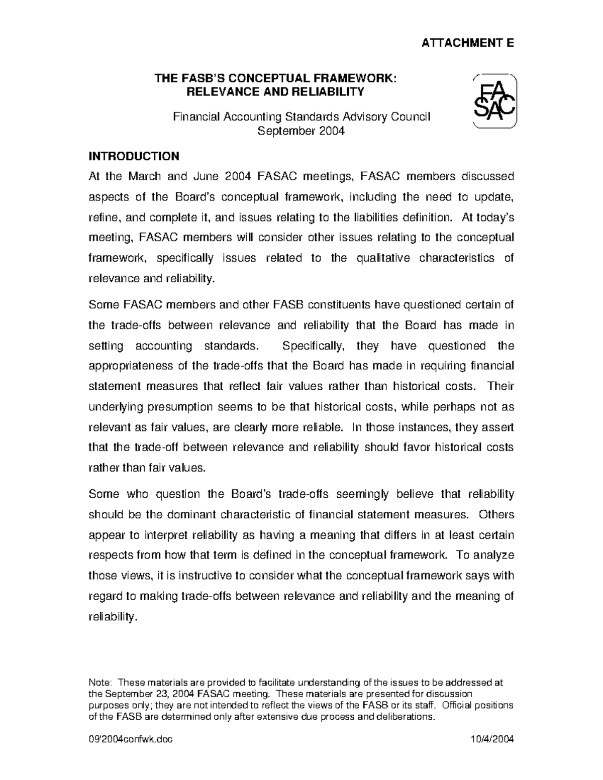 280 701 conceptual framework 09-23-04 - THE FASB’S CONCEPTUAL FRAMEWORK ...