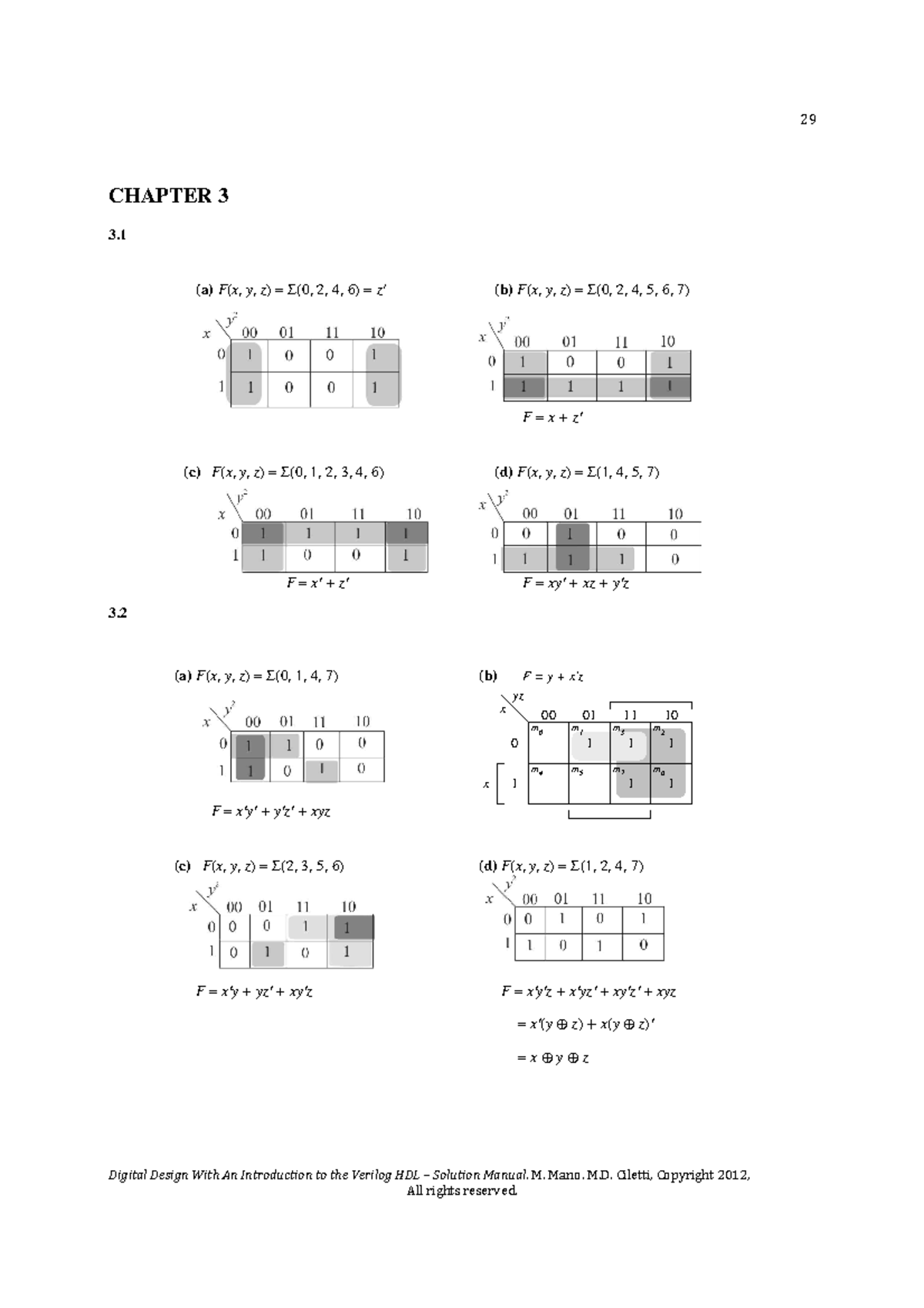 챕터3 Logic Digital Design With An Introduction To The Verilog Hdl
