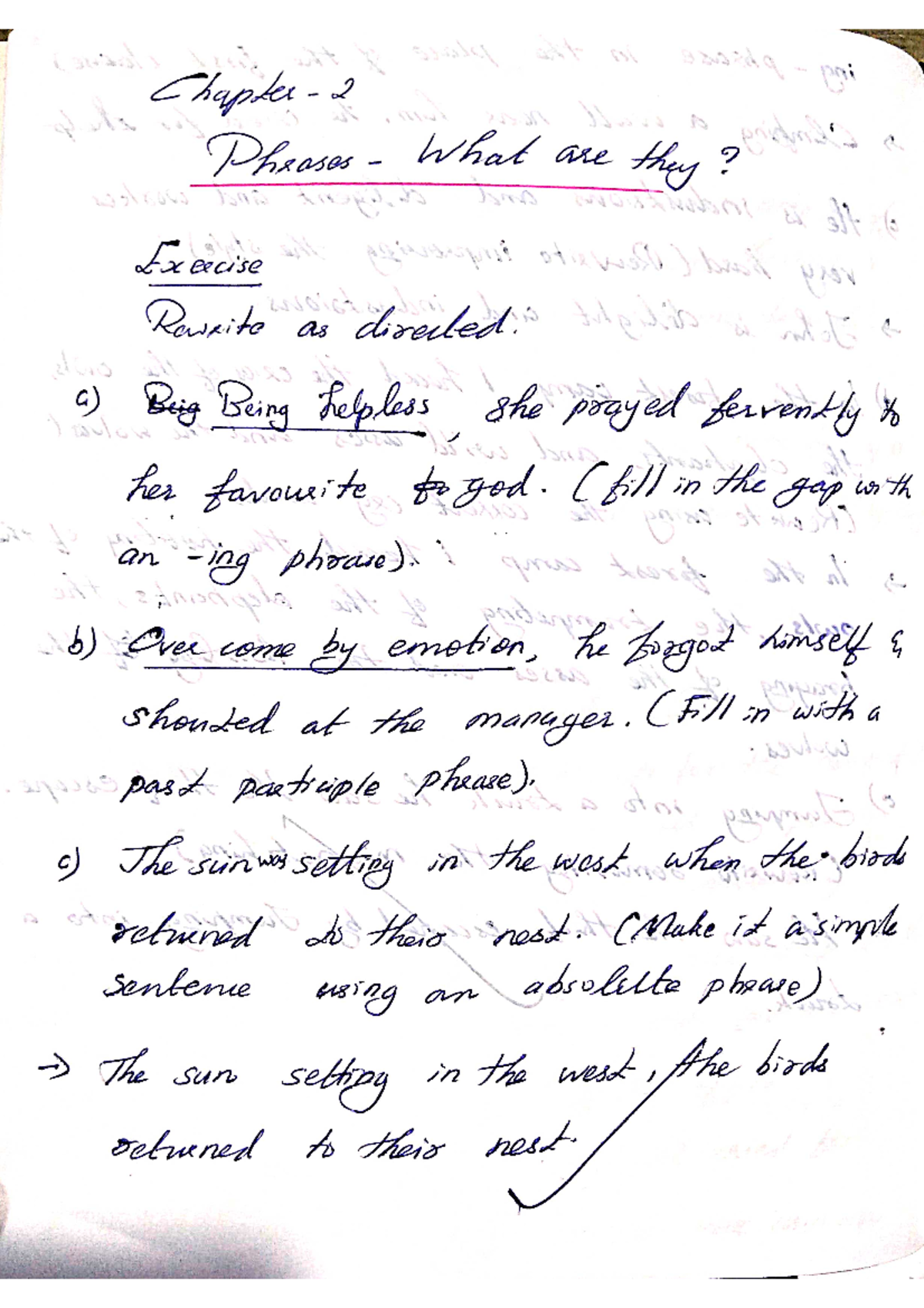 Fine tune your english chapter 2 exercise - Chapter 2 Phrases What are ...