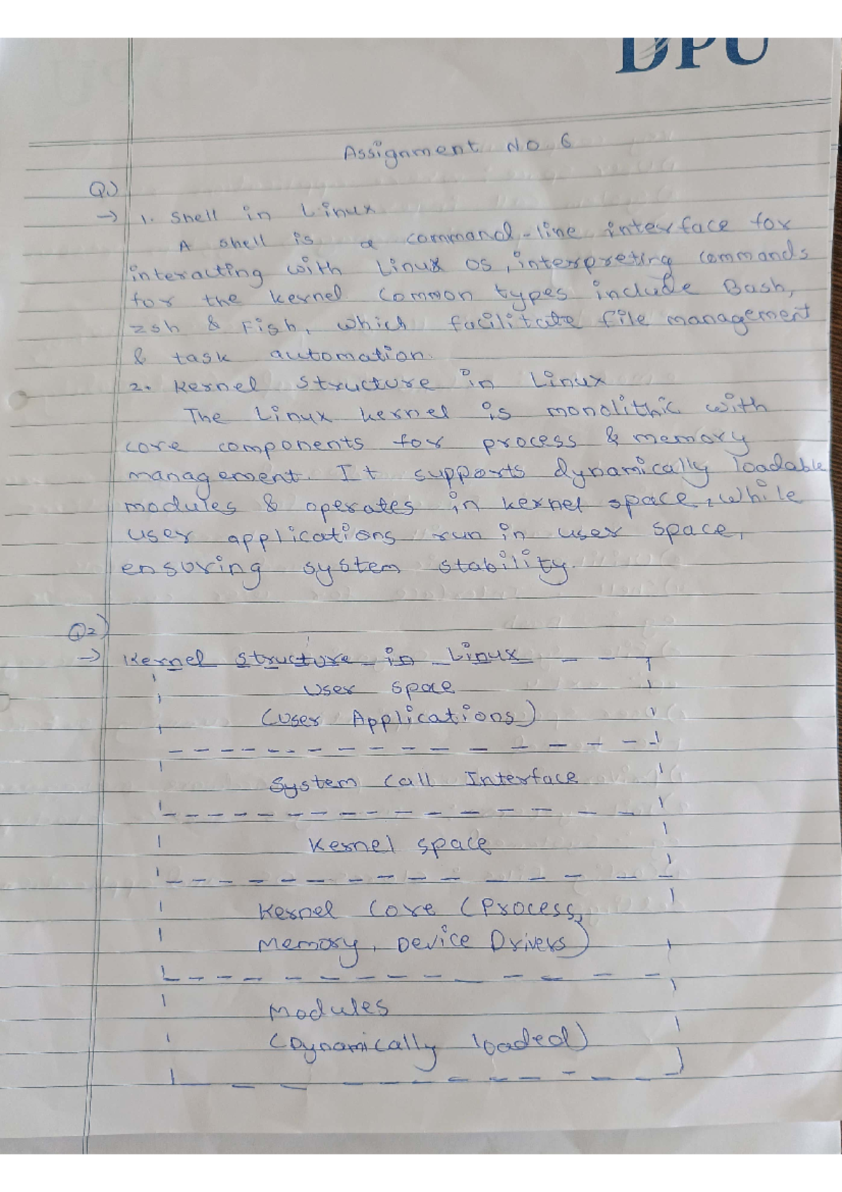 Doc Scanner 18 Oct 2024 12-42 pmqwerwq - UPO Assignment NO 6 QJ 1. Shell in Linux shell is a ...