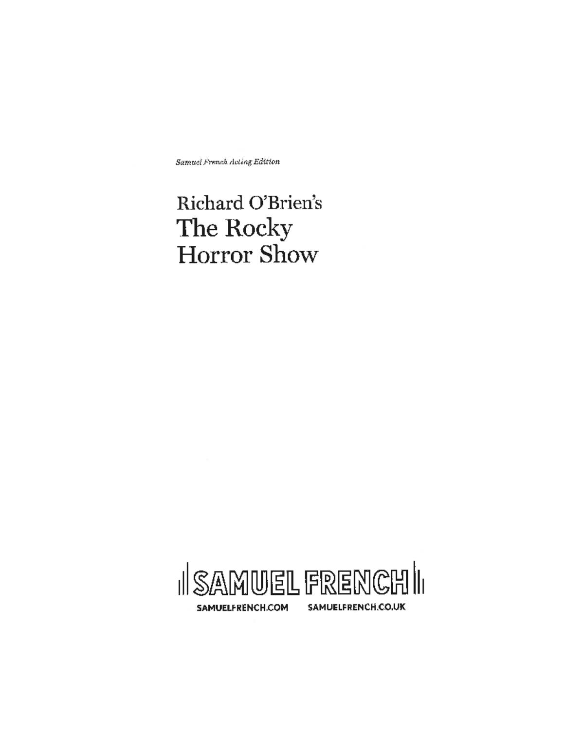 Rocky Horror Script SM COPY - COMM2250 - Studocu