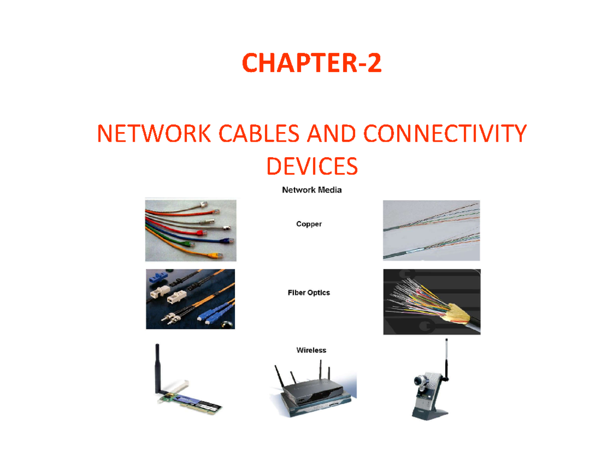 Chapter 2 - ghfhjhgkj - CHAPTER- NETWORK CABLES AND CONNECTIVITY ...