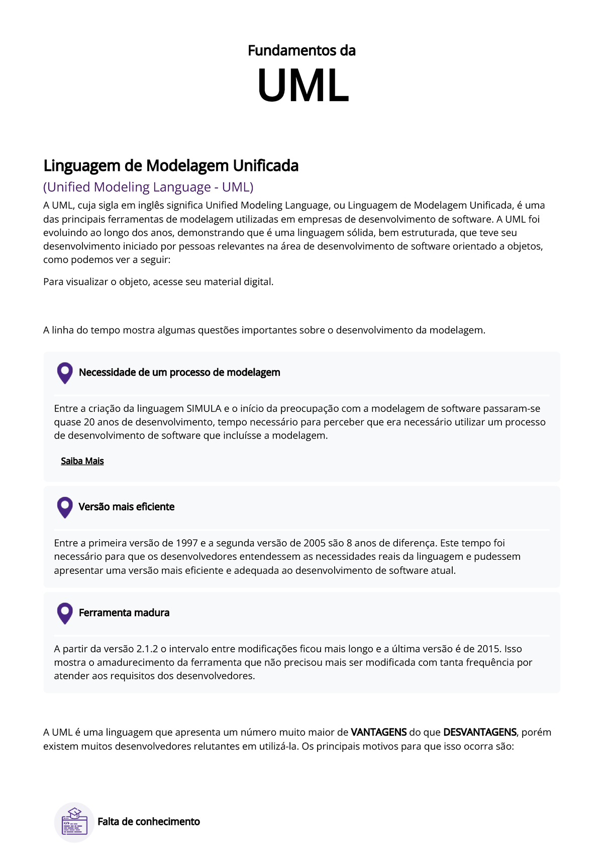 U1S1 - Fundamentos da UML - Linguagem de Modelagem Unicada (Unied ...