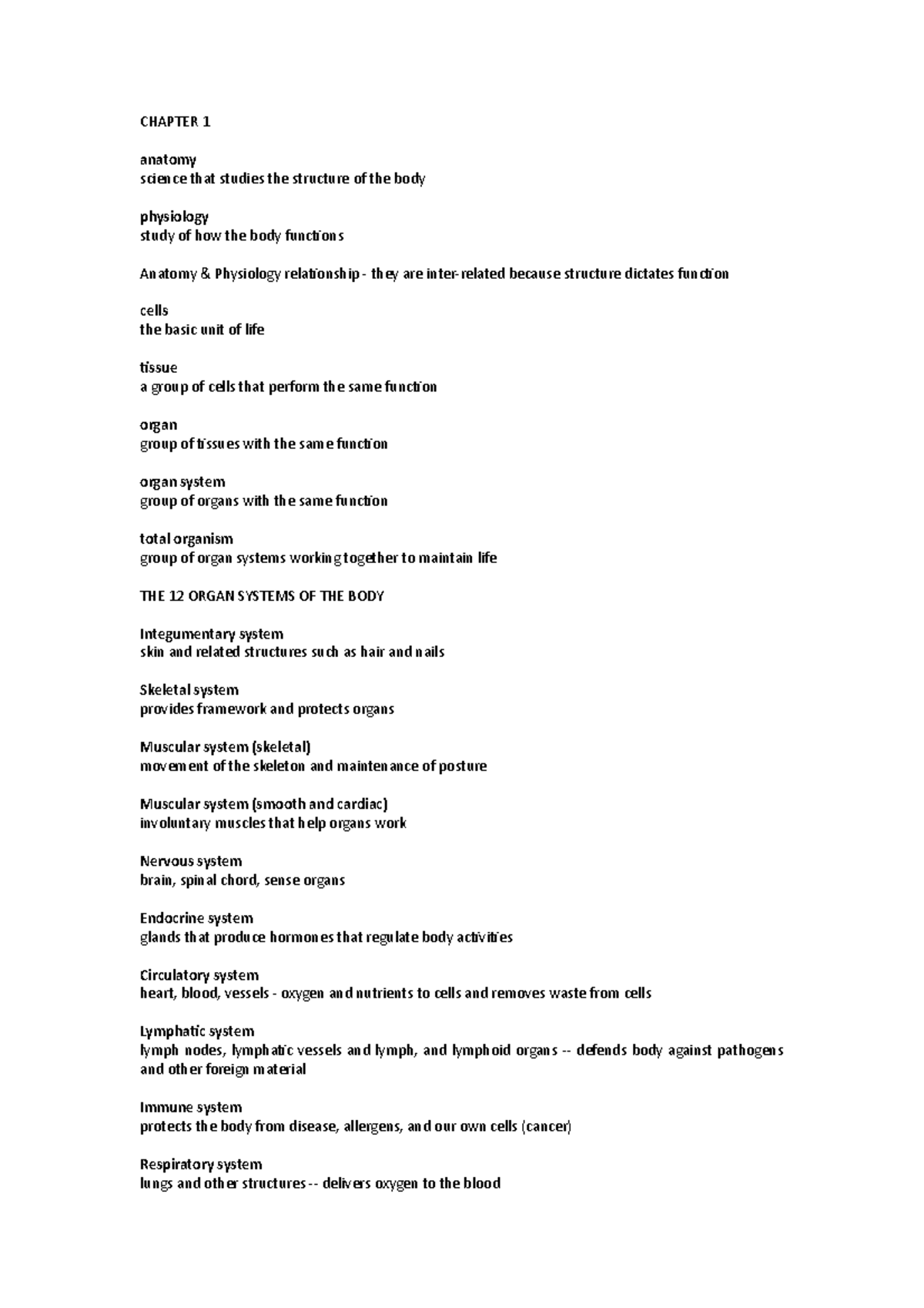 Chapter 1 Anatomy AND Physiology CHAPTER 1 Anatomy Science That