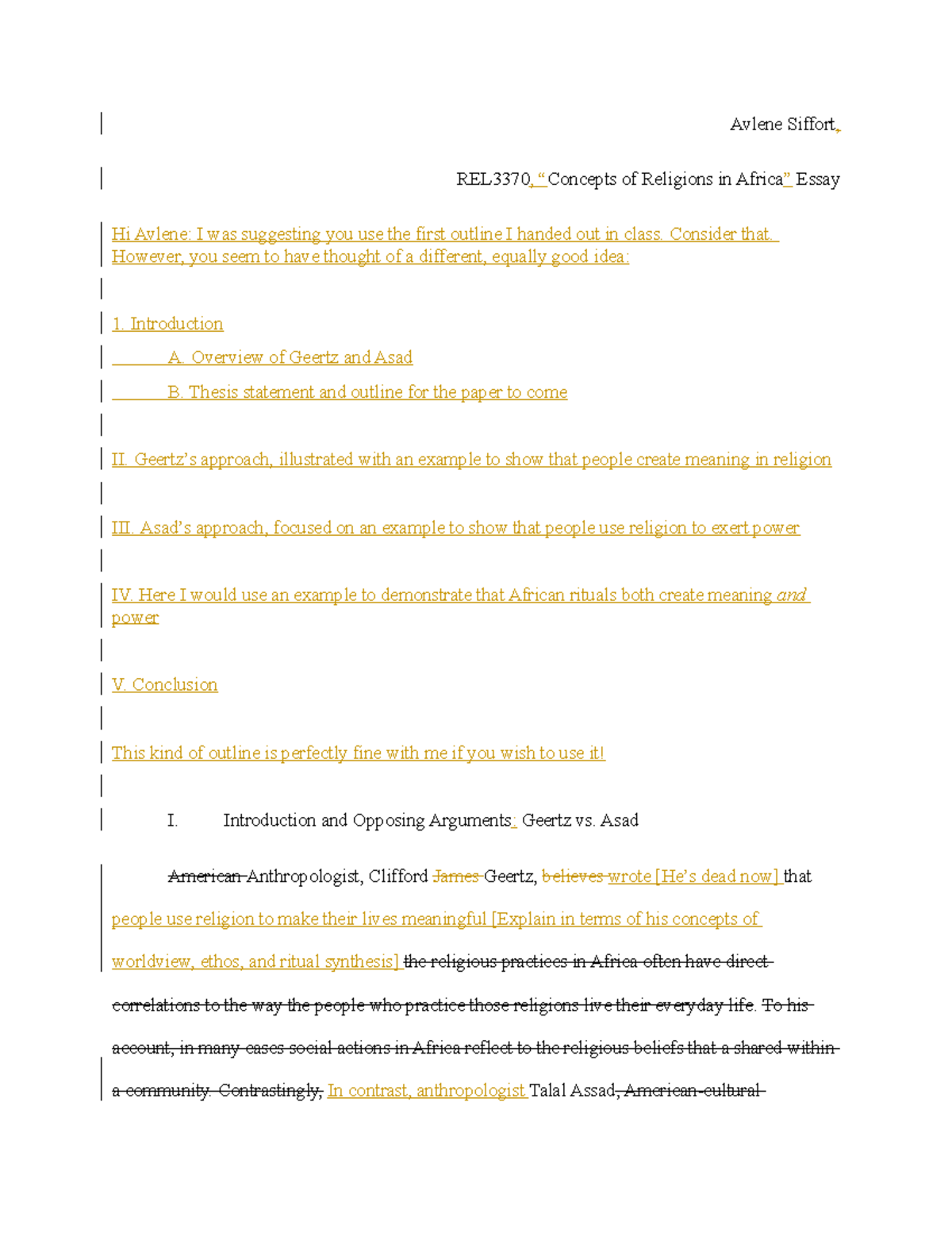 Essay Draft for Fundamentalist Religions Paper - Avlene Siffort ...