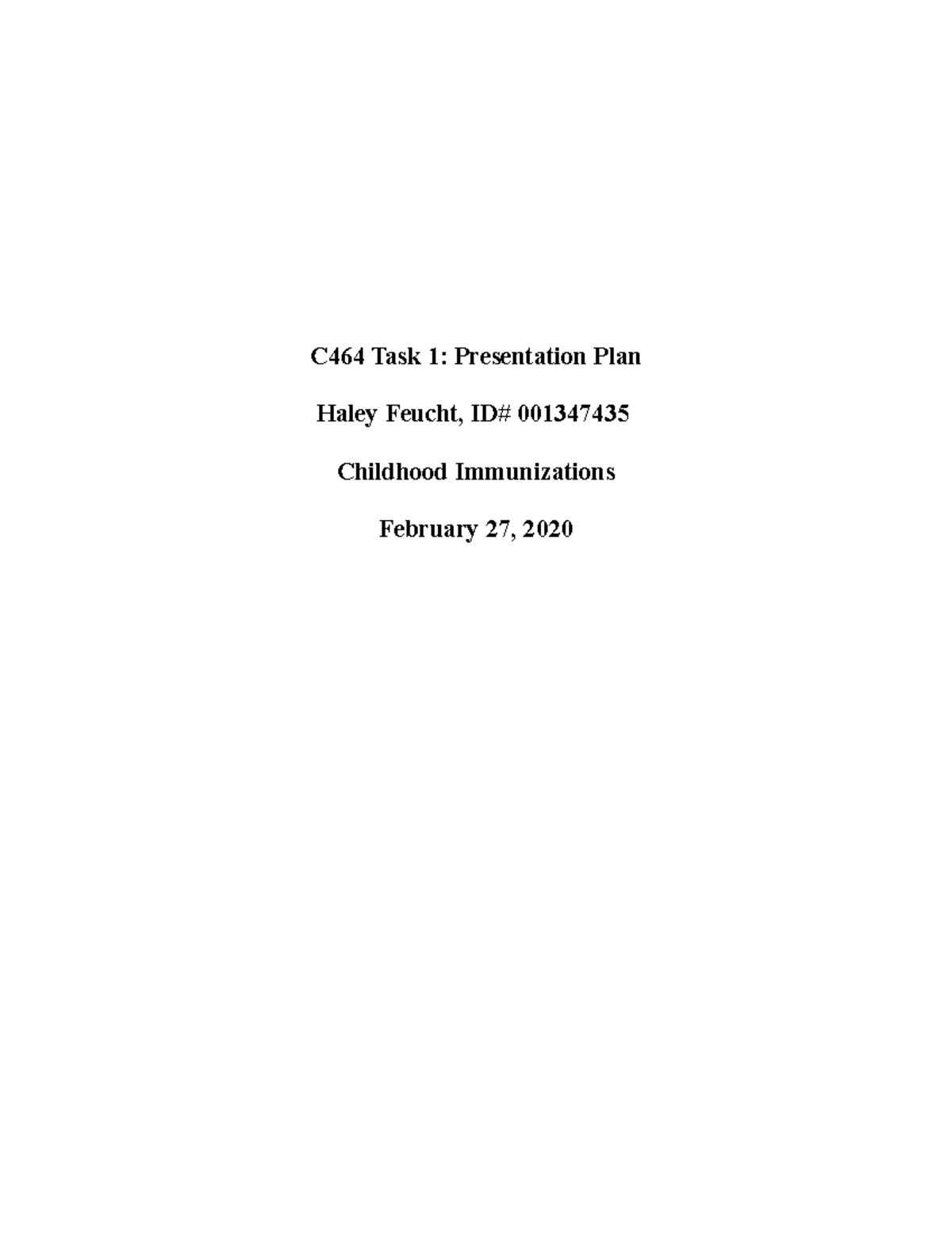 TASK 1 - Intro to communication task 1/outline - C464 Task 1 ...