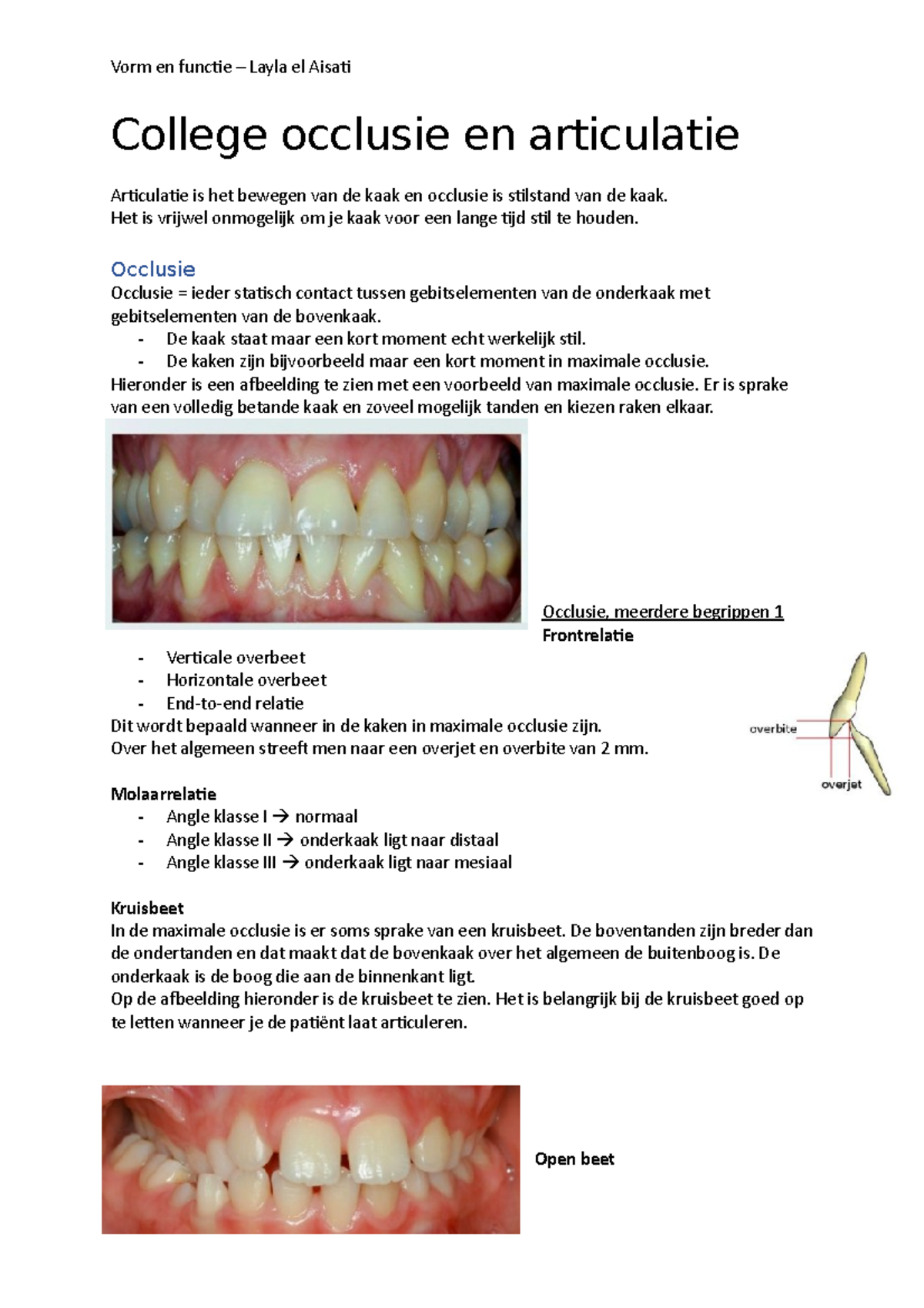 College occlusie en articulatie - College occlusie en articulatie ...