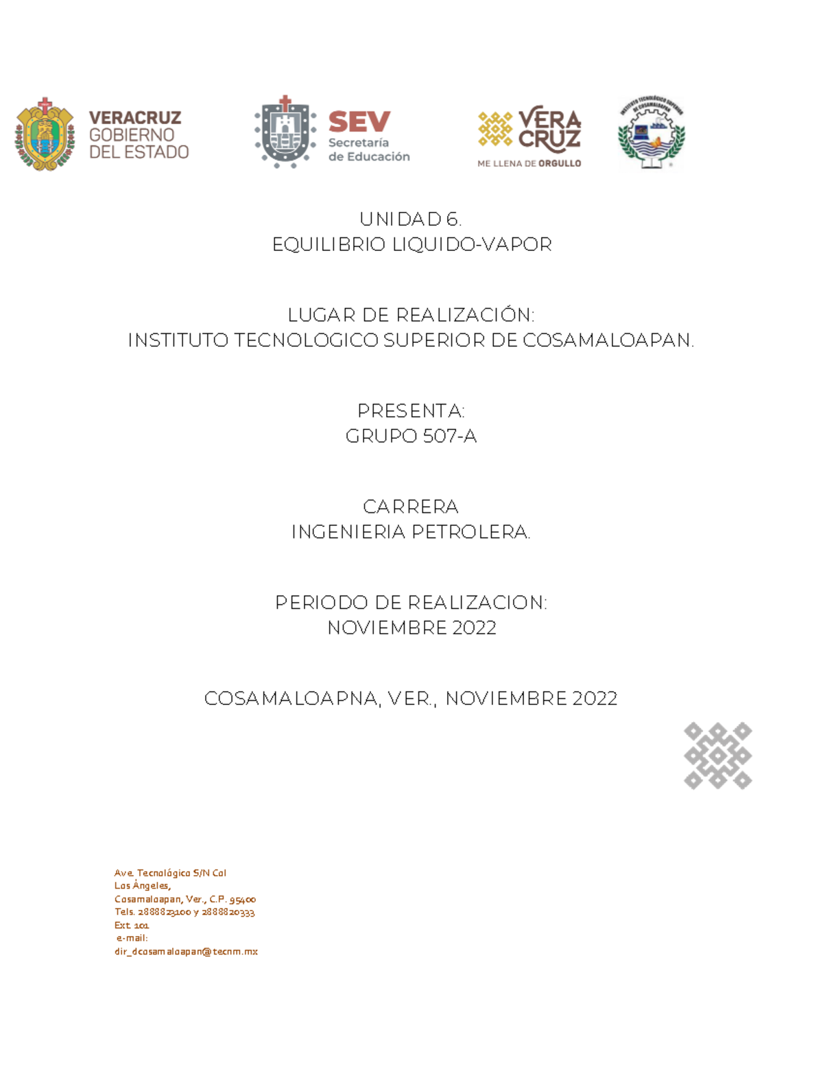 Unidad 6. Equilibrio Liquido-Vapor - UNIDAD 6. EQUILIBRIO LIQUIDO-VAPOR ...