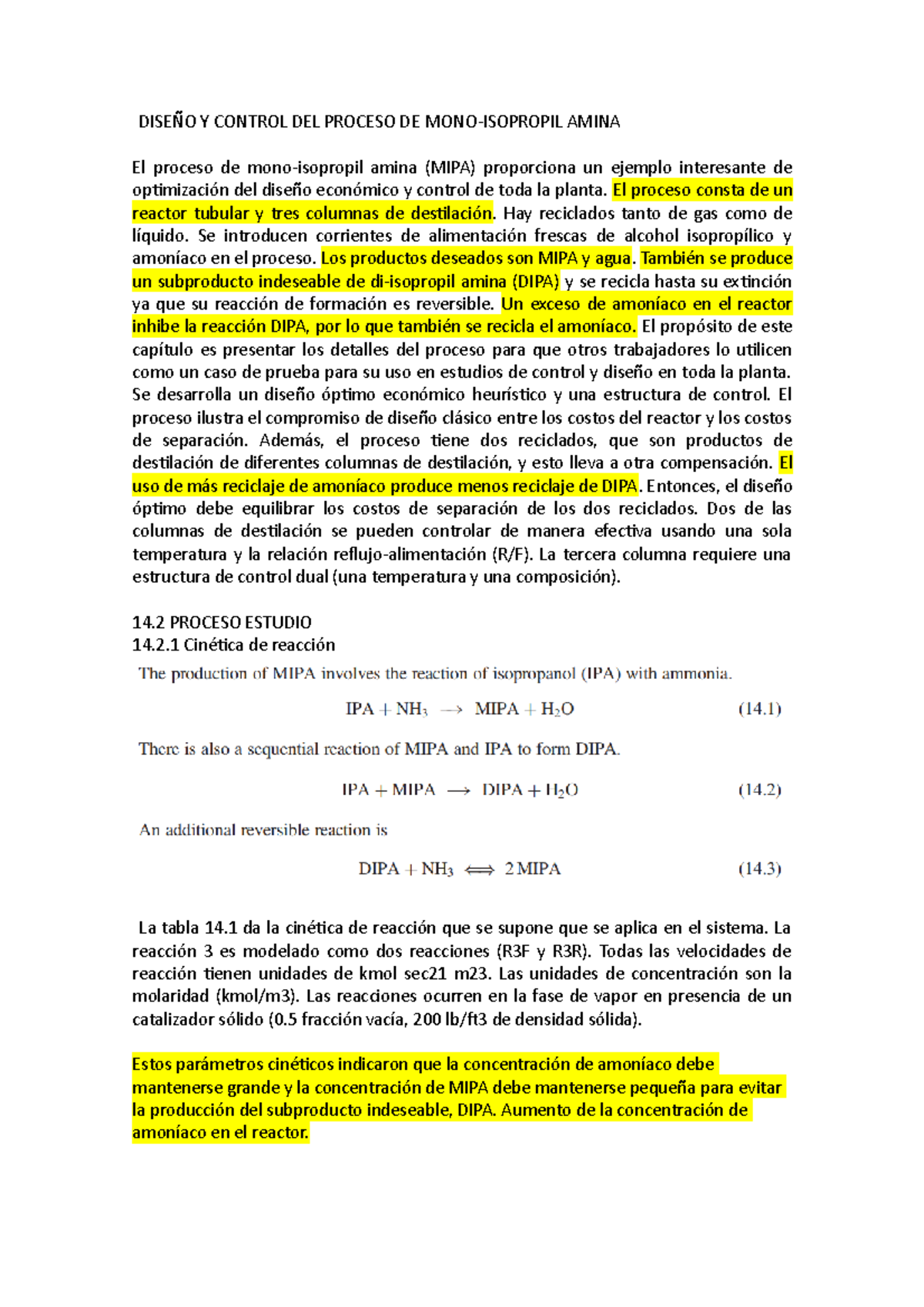 MIPA - es sobre la mipa y sus usos - DISEÑO Y CONTROL DEL PROCESO DE ...