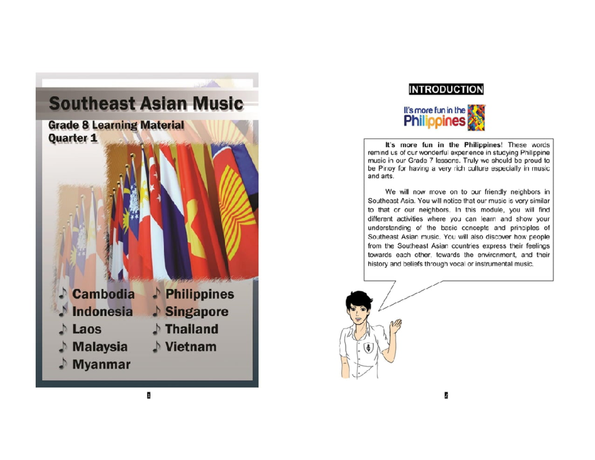Music quarter 1 - pdf - INTRODUCTION Southeast Asian Music more fun in ...