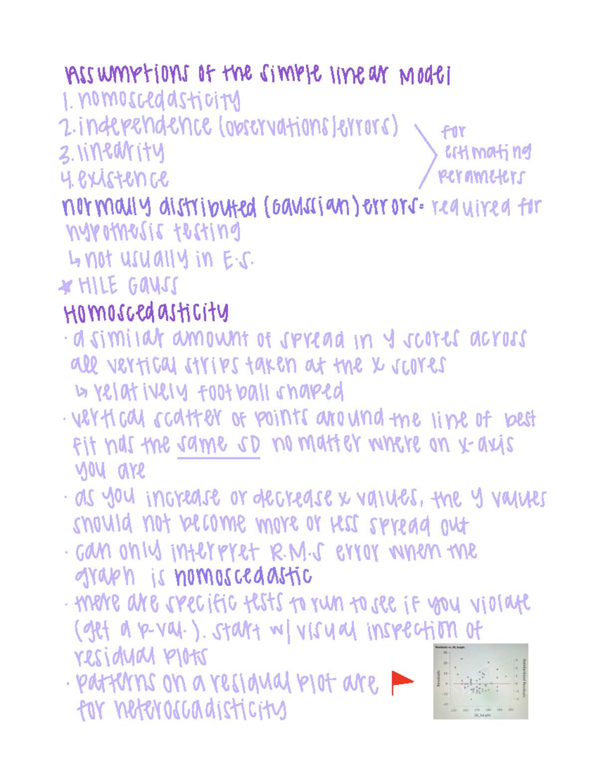 Assumptions of the linear regression model - Assumptions of the simple linear model 1 - Studocu